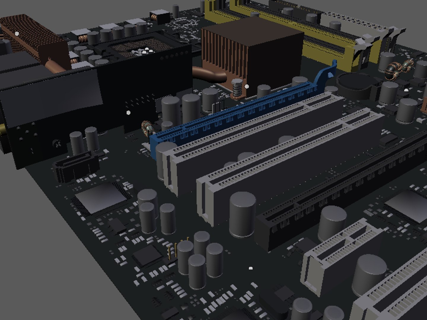 motherboard 3d blend