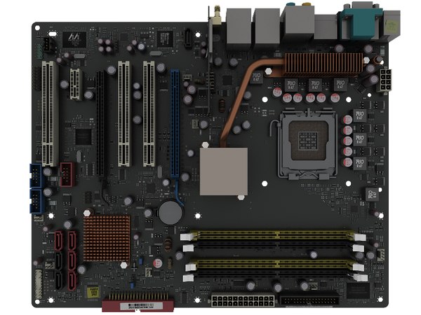 motherboard 3d blend