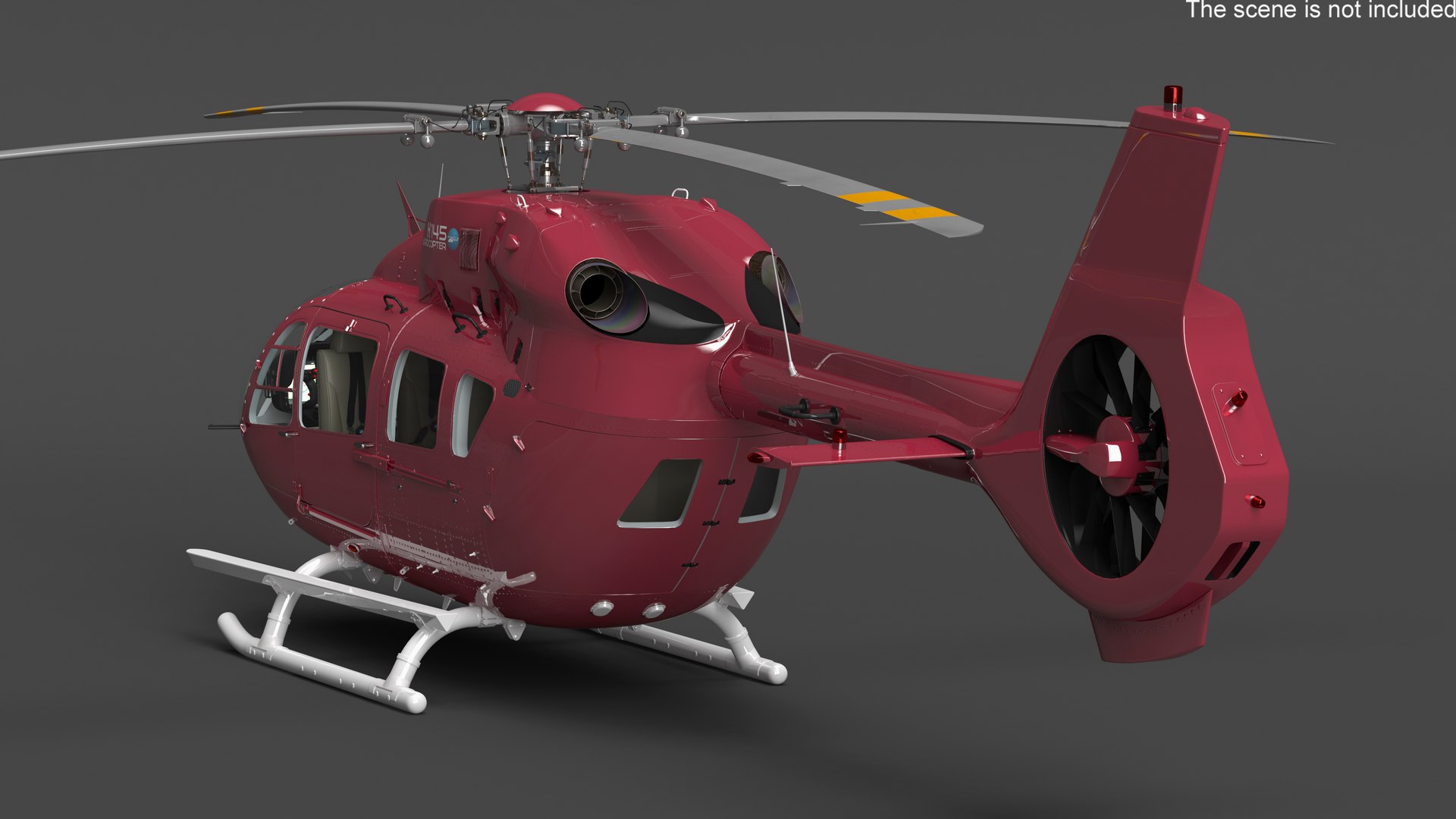 Eurocopter H145 Helicopter Rigged 3D Model - TurboSquid 2366162