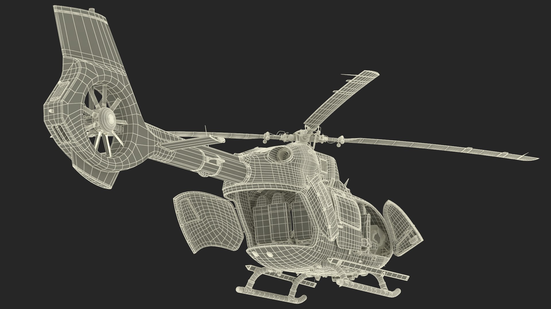 Eurocopter H145 Helicopter Rigged 3D Model - TurboSquid 2366162
