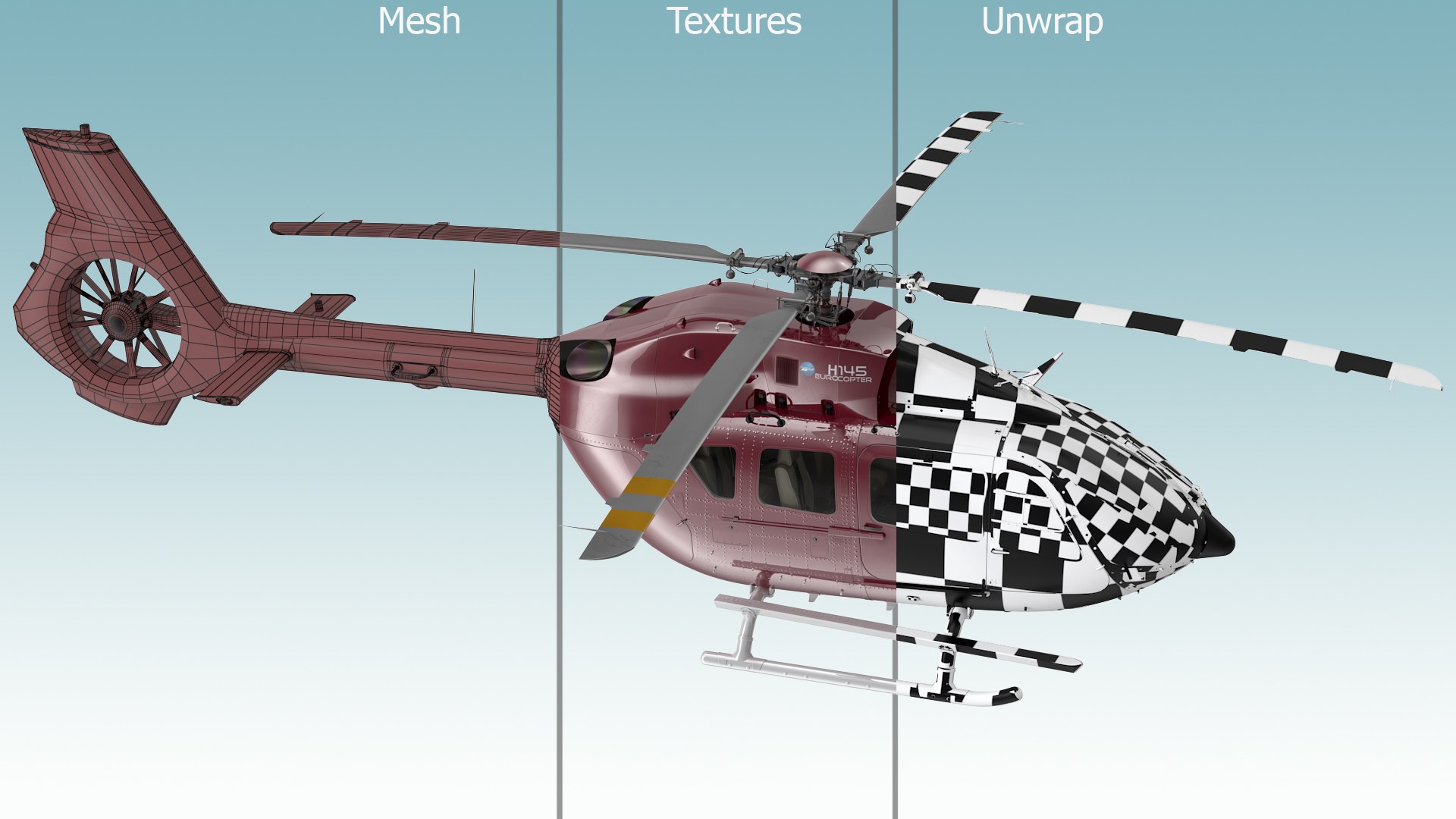 Eurocopter H145 Helicopter Rigged 3D Model - TurboSquid 2366162