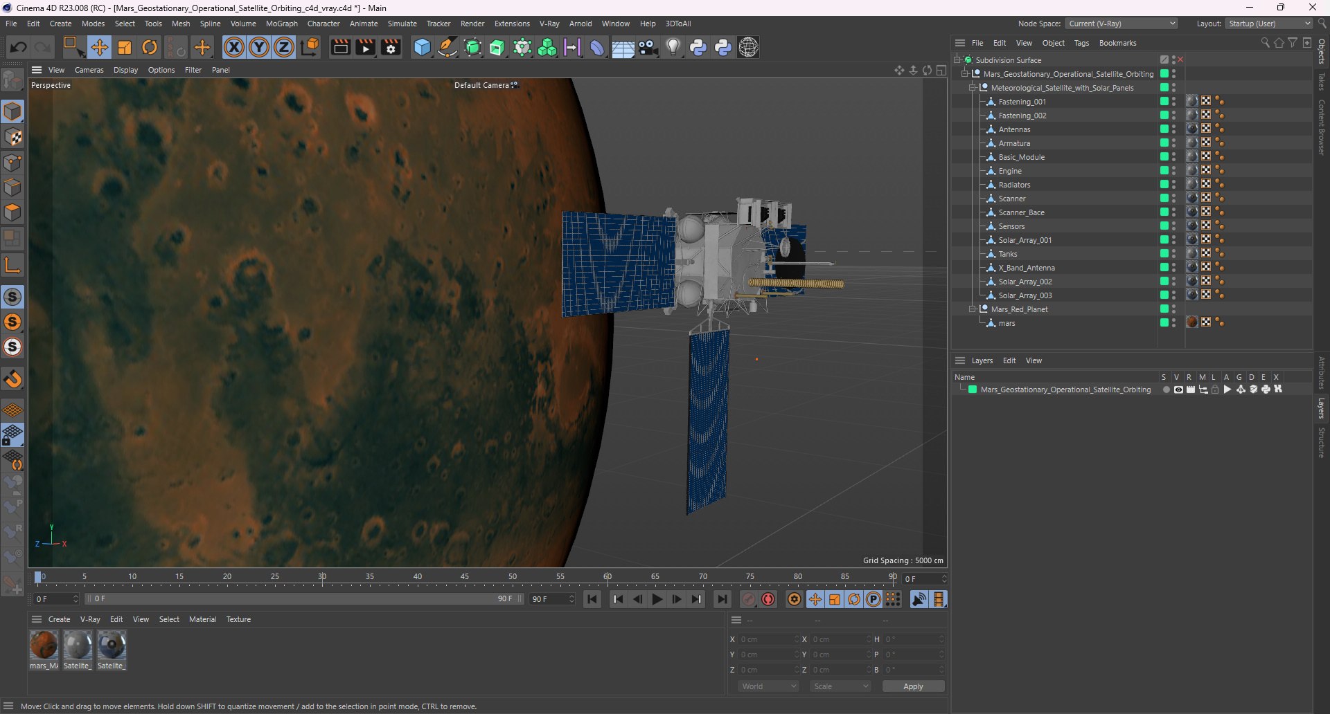Mars Geostationary Operational Satellite Orbiting 3D Model - TurboSquid ...