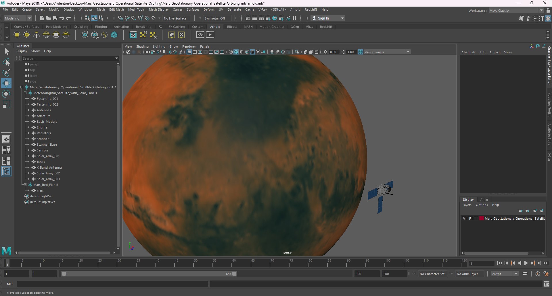 Mars Geostationary Operational Satellite Orbiting 3D Model - TurboSquid ...