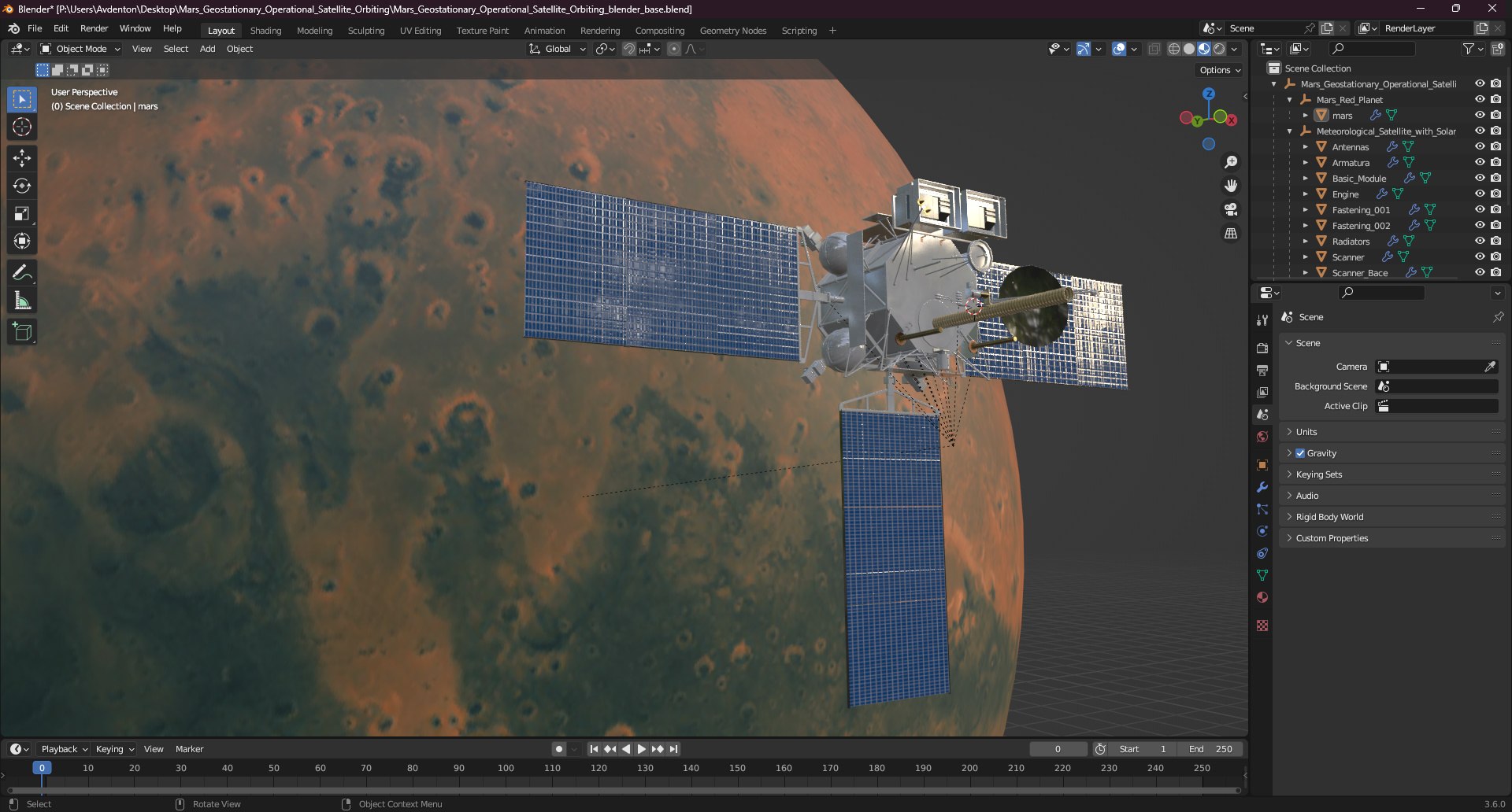 Mars Geostationary Operational Satellite Orbiting 3D Model - TurboSquid ...
