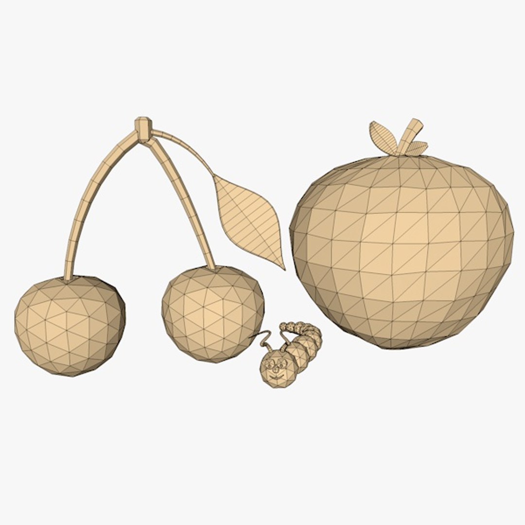 3d Model Of Fruits