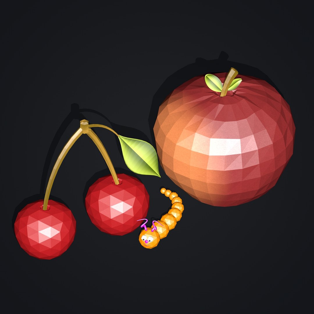 3d Model Of Fruits