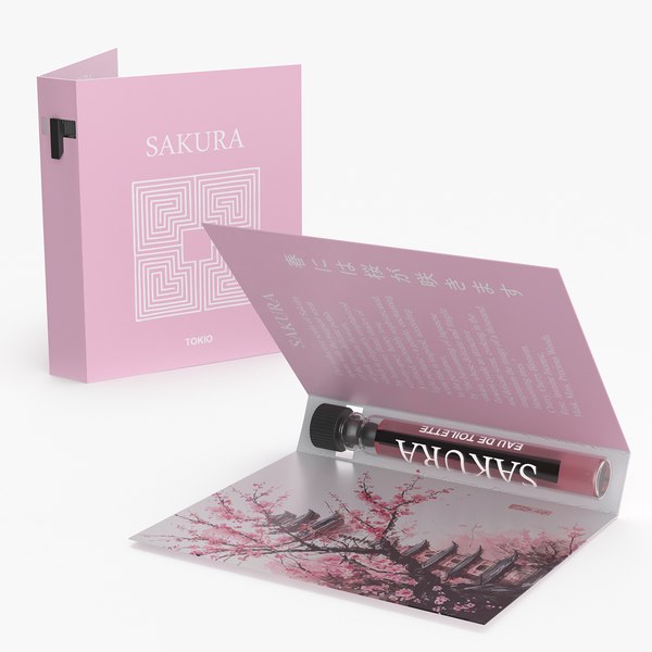 modelo 3d Paquete de muestra de perfume Sakura - TurboSquid 2385141