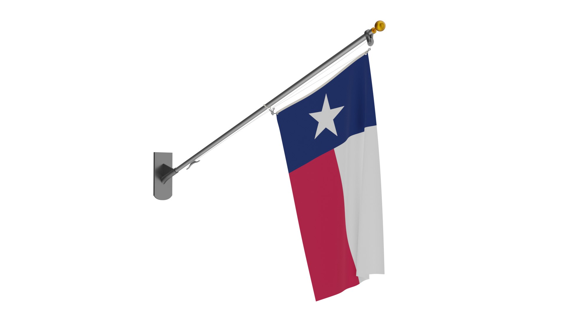3D Wall Flag Texas T2 - TurboSquid 2269272
