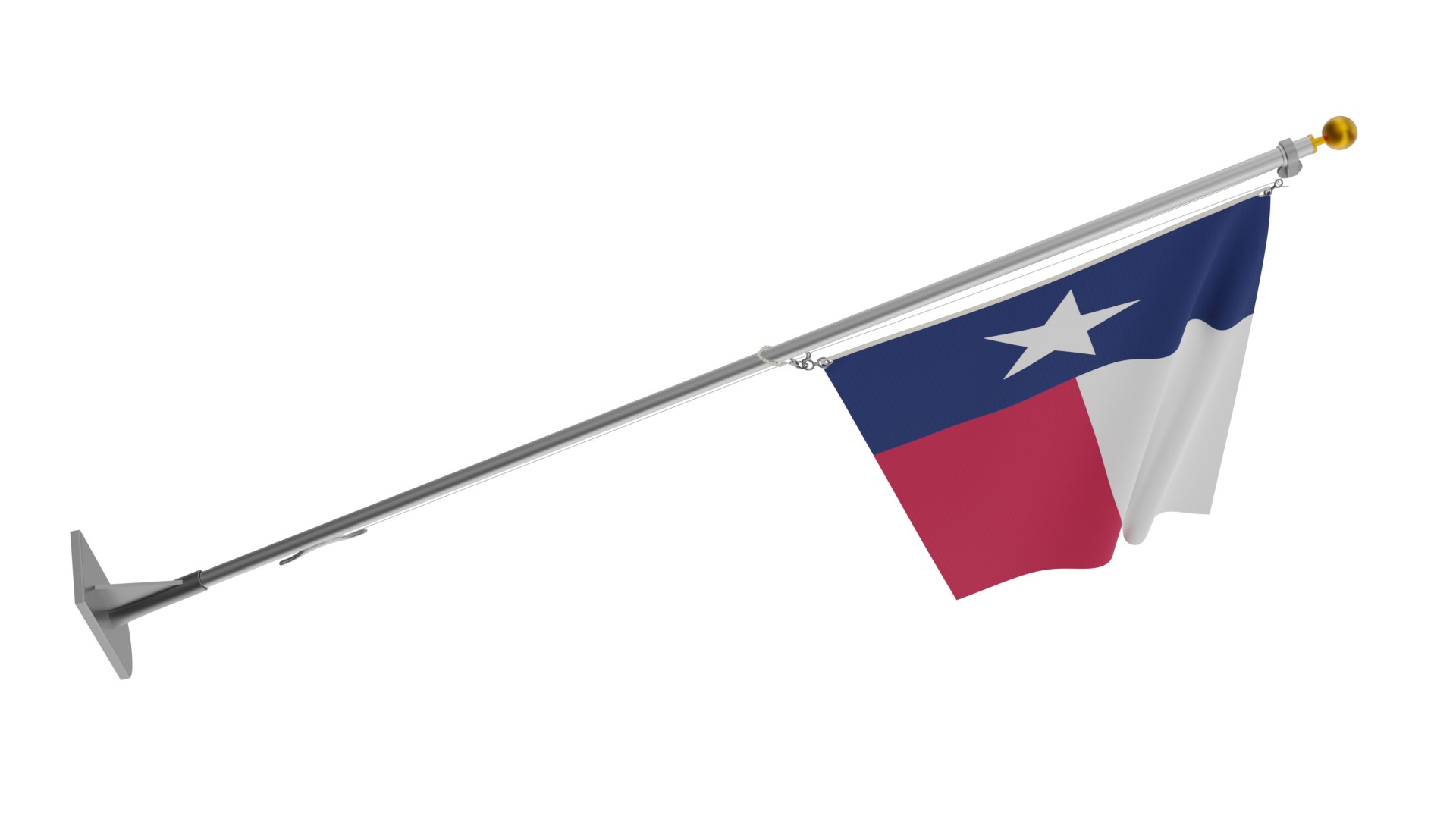 3D Wall Flag Texas T2 - TurboSquid 2269272