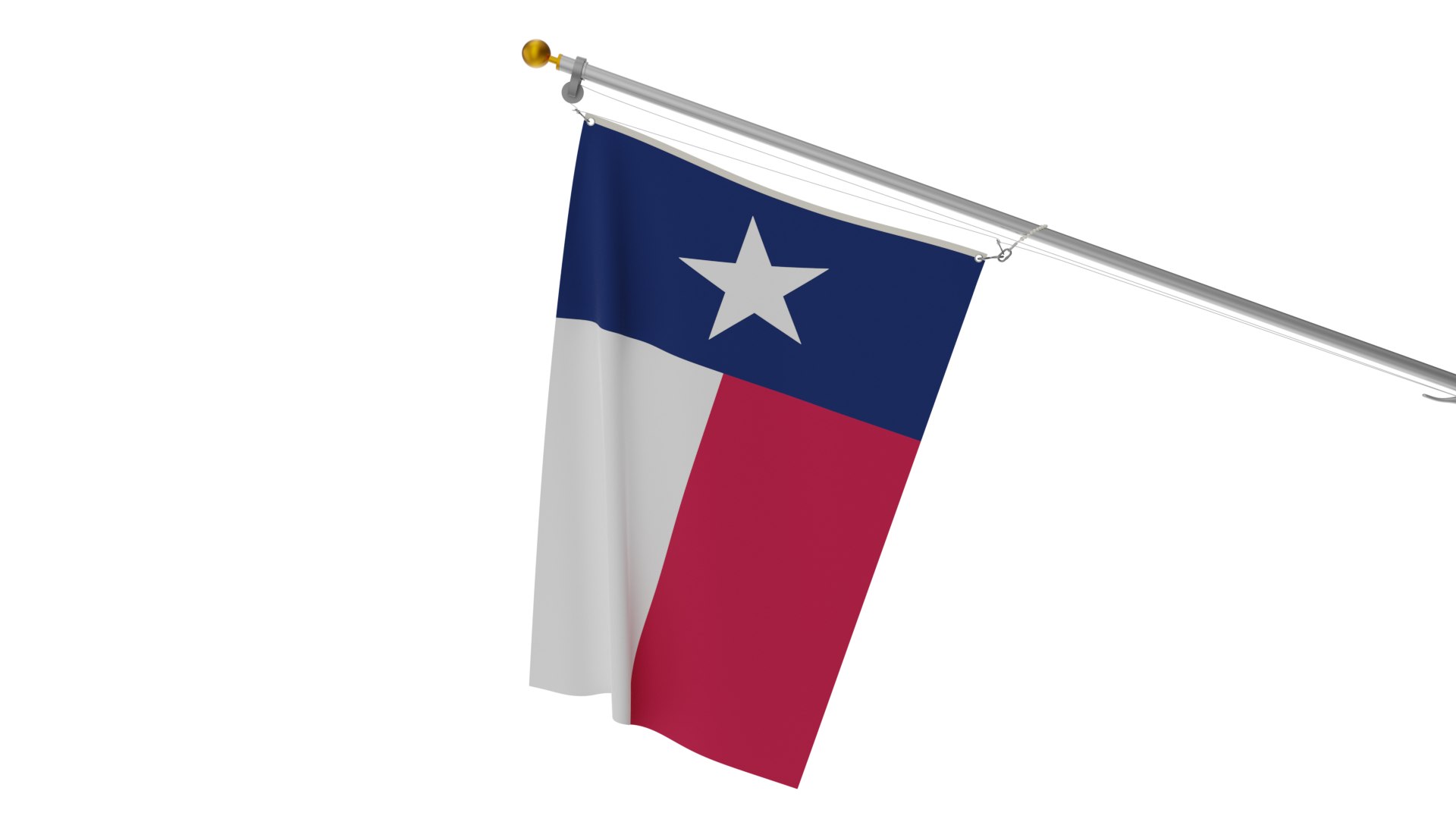 3D Wall Flag Texas T2 - TurboSquid 2269272