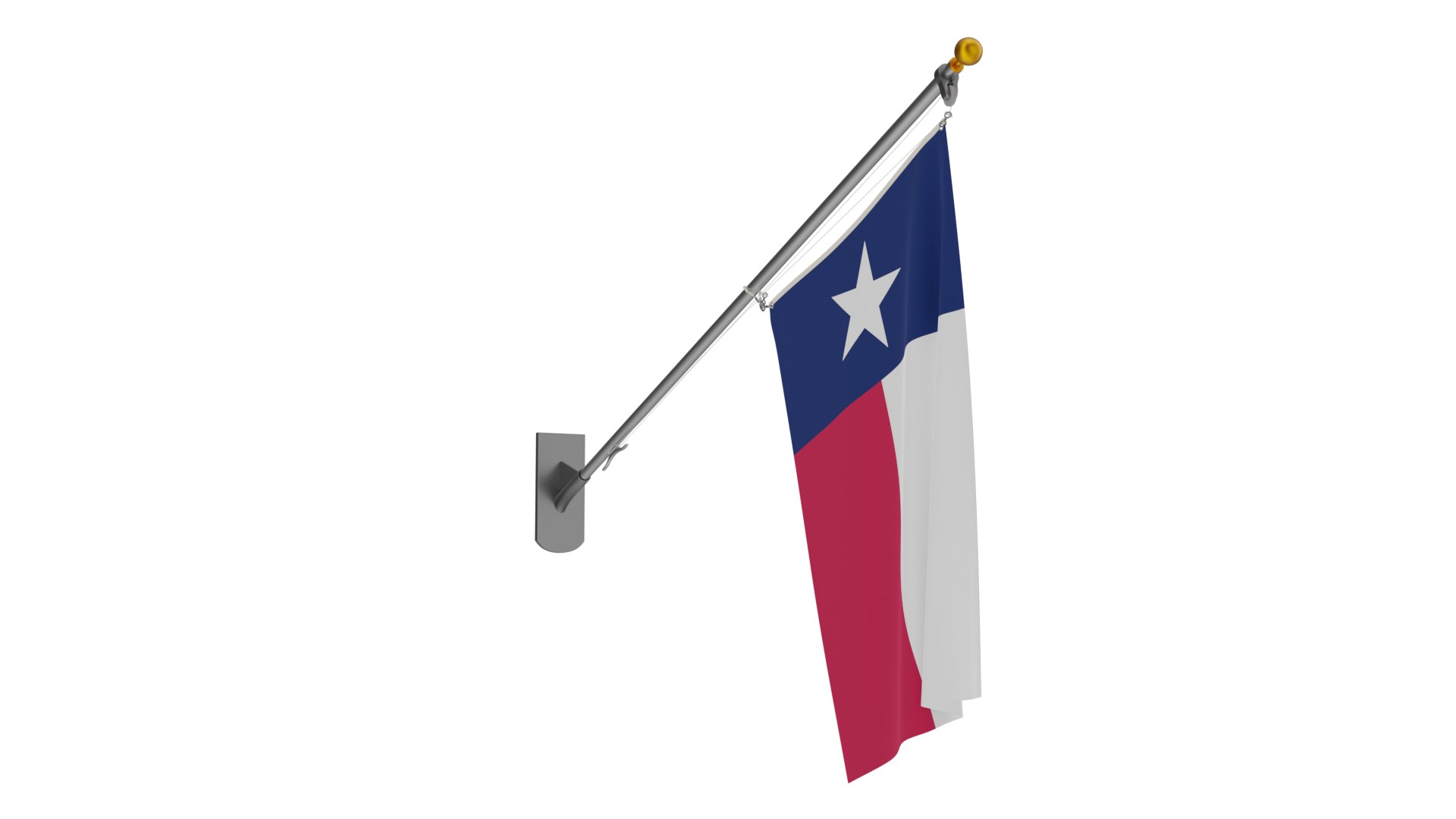 3D Wall Flag Texas T2 - TurboSquid 2269272