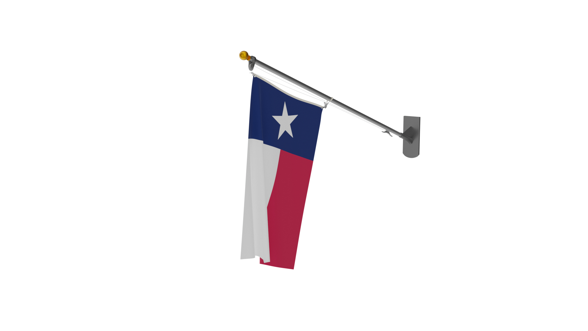 3D Wall Flag Texas T2 - TurboSquid 2269272