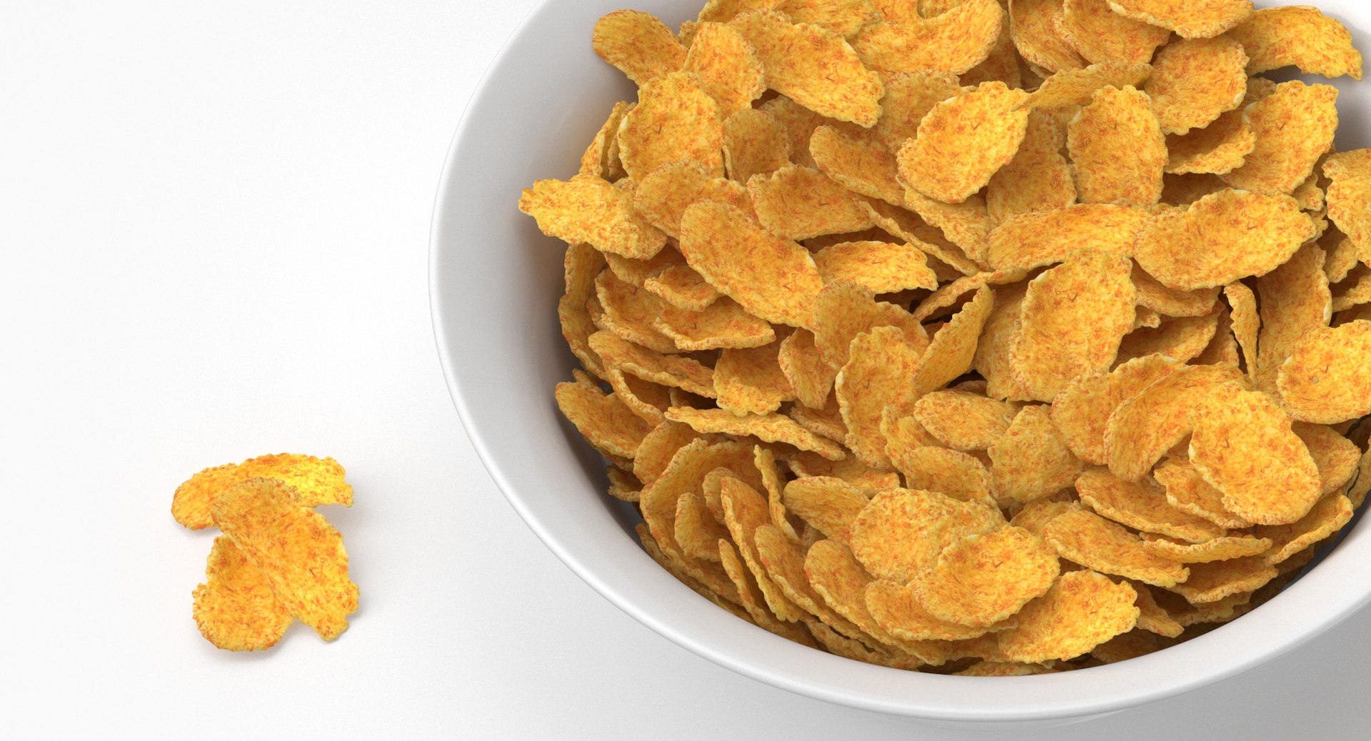 Pile of Corn Flakes Pieces in a Bowl 3D model - TurboSquid 1828992