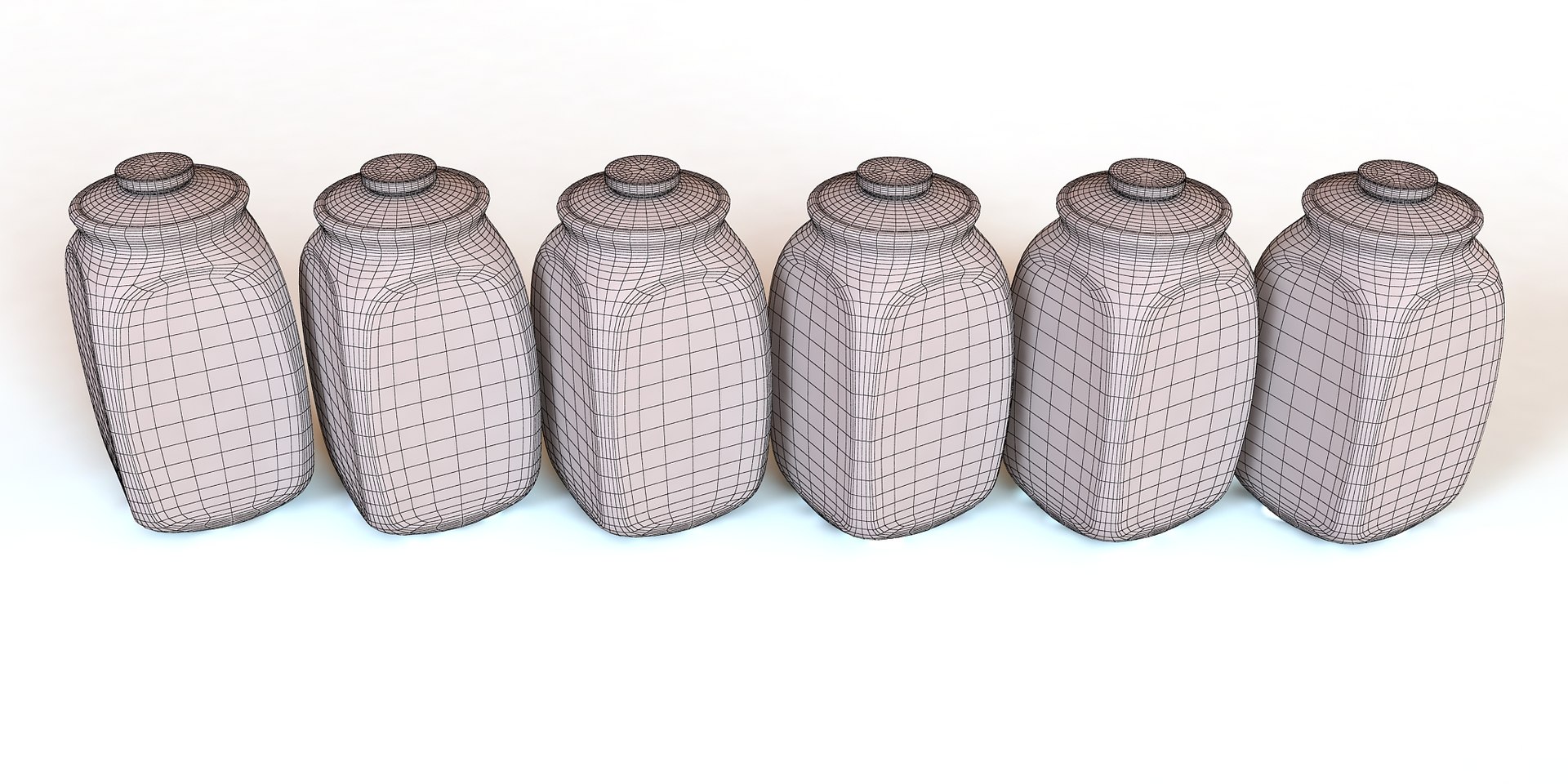 3d Model Of Clay Jars