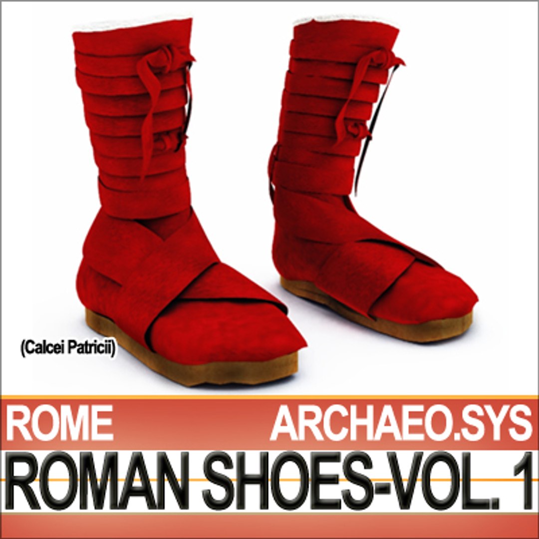 Ancient Roman Caligae Shoes 3d Model