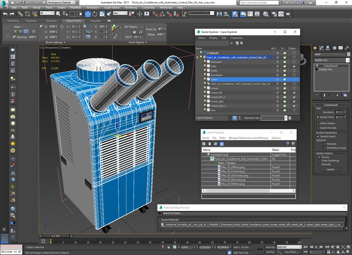 Point Air Conditioner With Automatic Control Mac 65 Model - TurboSquid ...