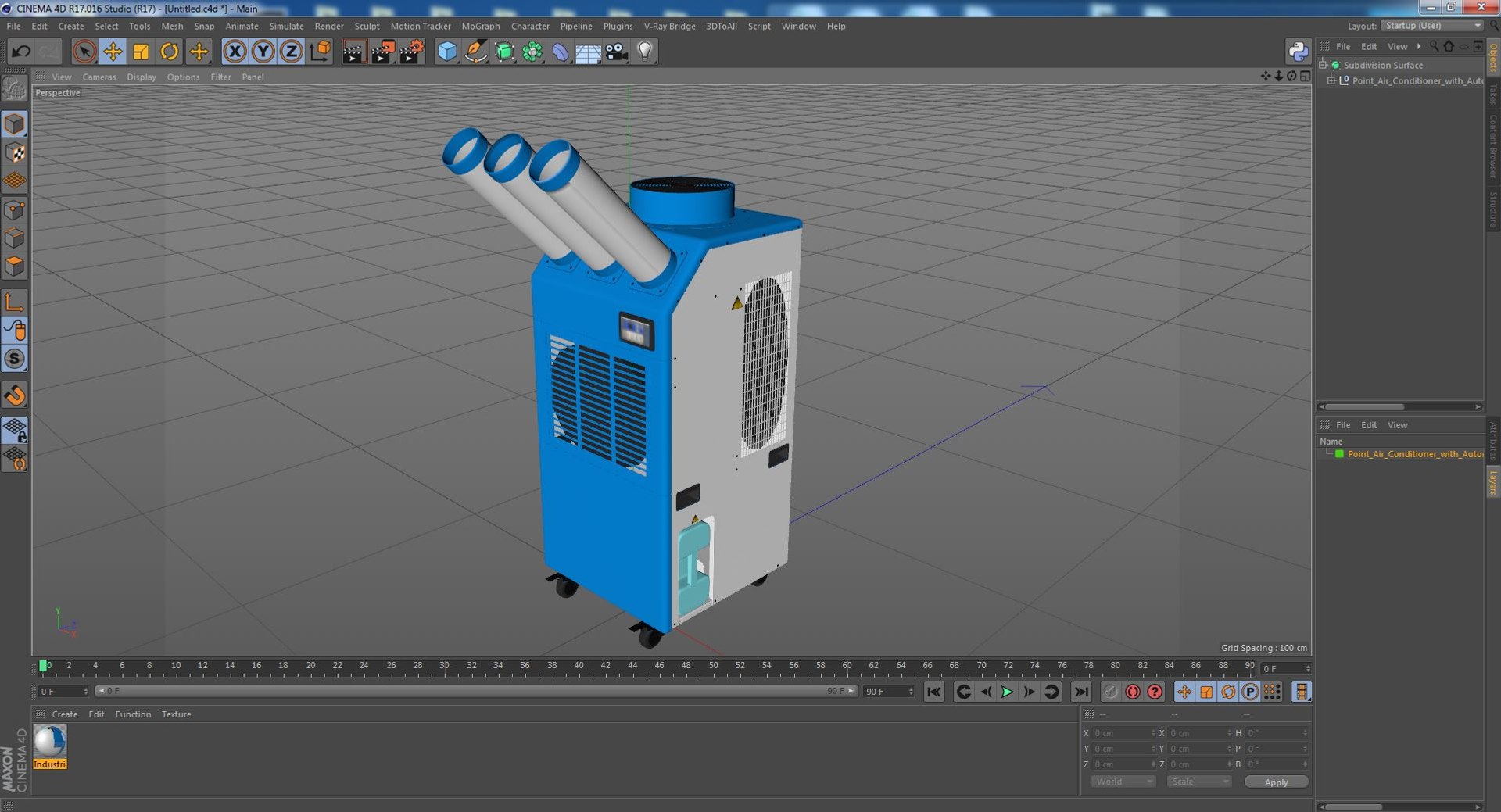 Point Air Conditioner With Automatic Control Mac 65 Model - TurboSquid ...