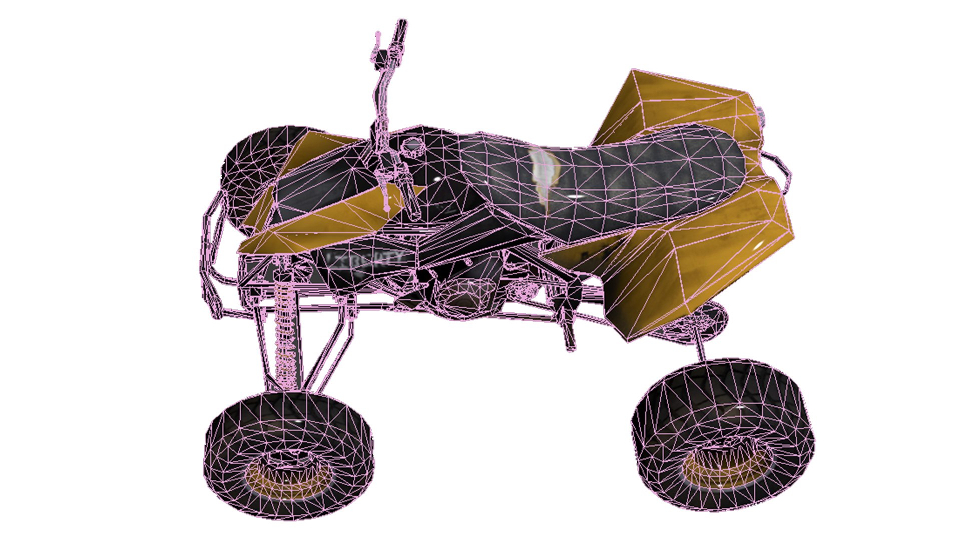 3D 014-Quad Bike-Quad-ATV-Bike-low Poly Game Ready 3d Model Model ...