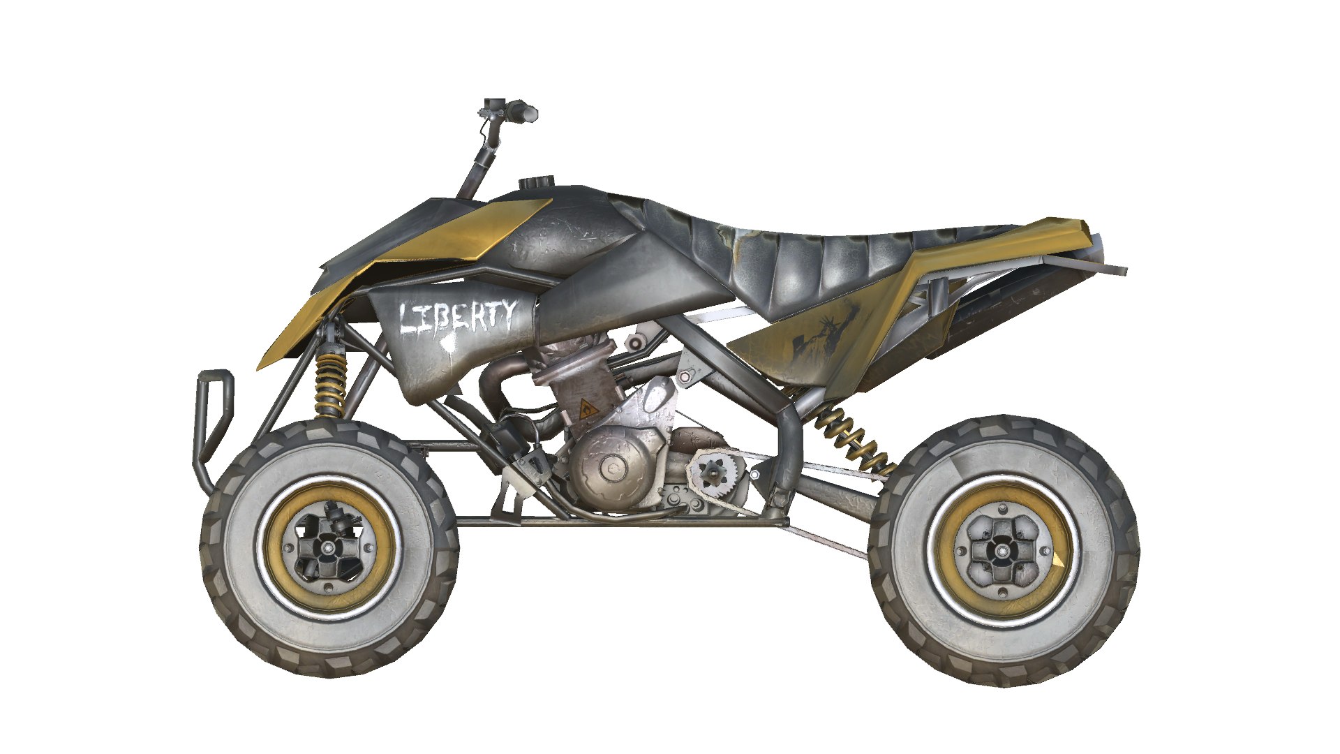 3D 014-Quad Bike-Quad-ATV-Bike-low Poly Game Ready 3d Model Model ...