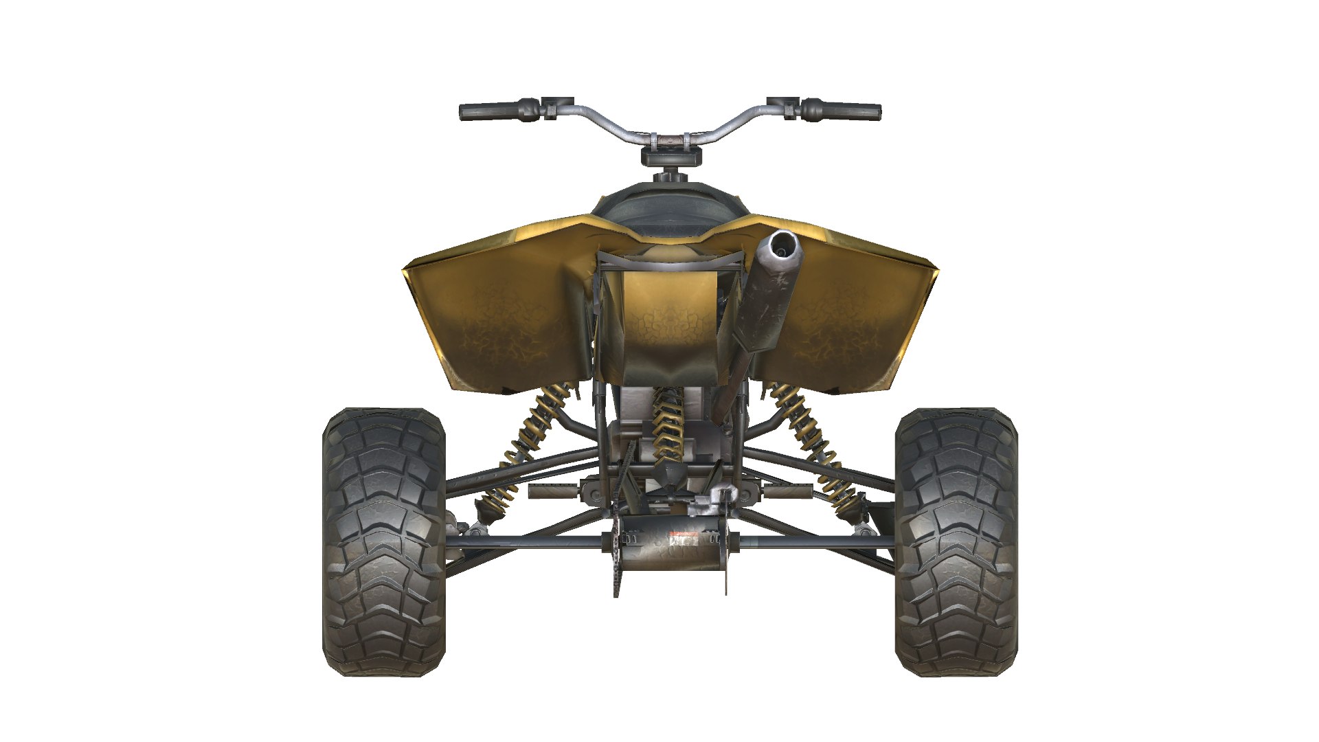 3D 014-Quad Bike-Quad-ATV-Bike-low Poly Game Ready 3d Model Model ...