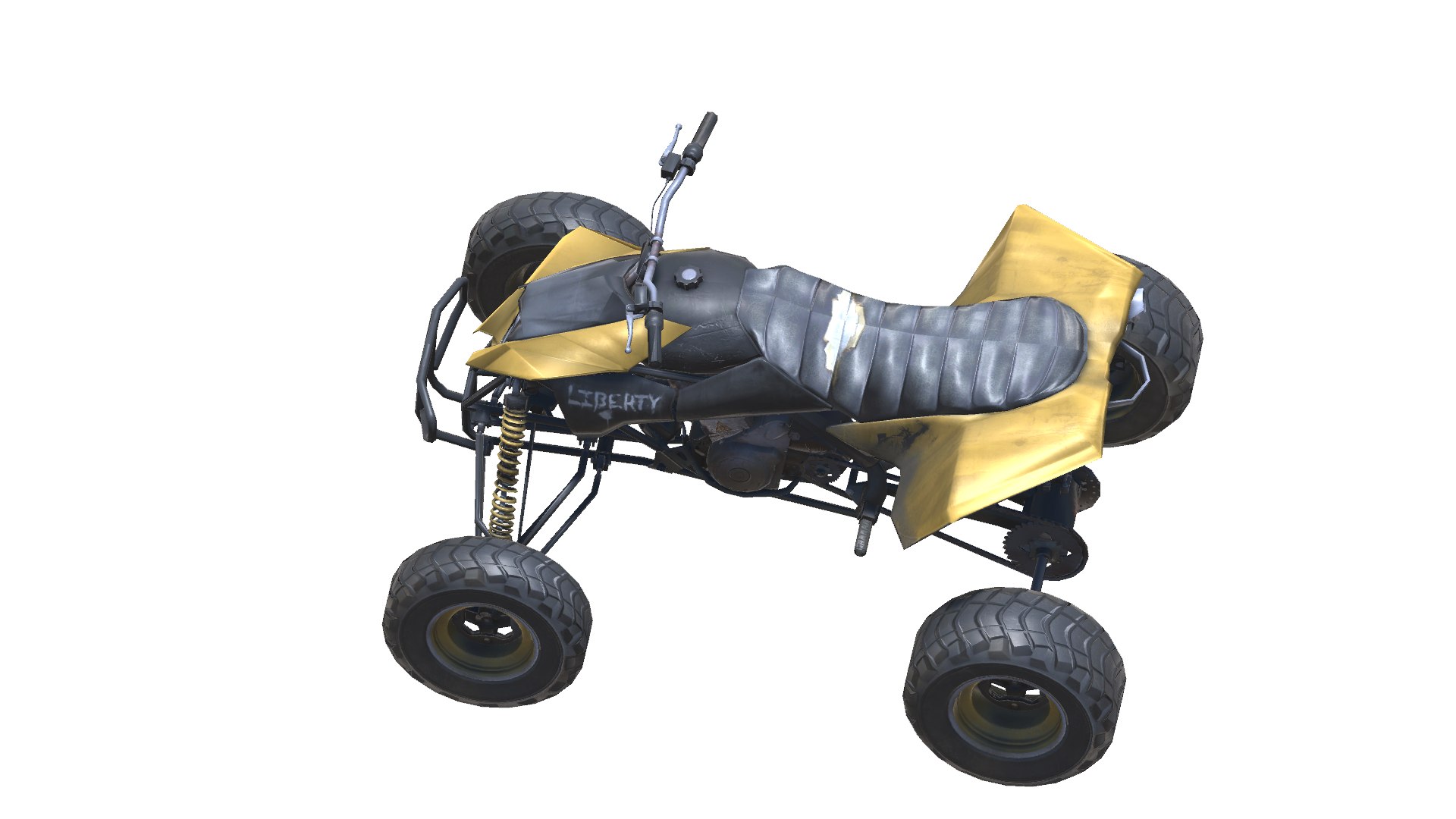 3D 014-Quad Bike-Quad-ATV-Bike-low Poly Game Ready 3d Model Model ...