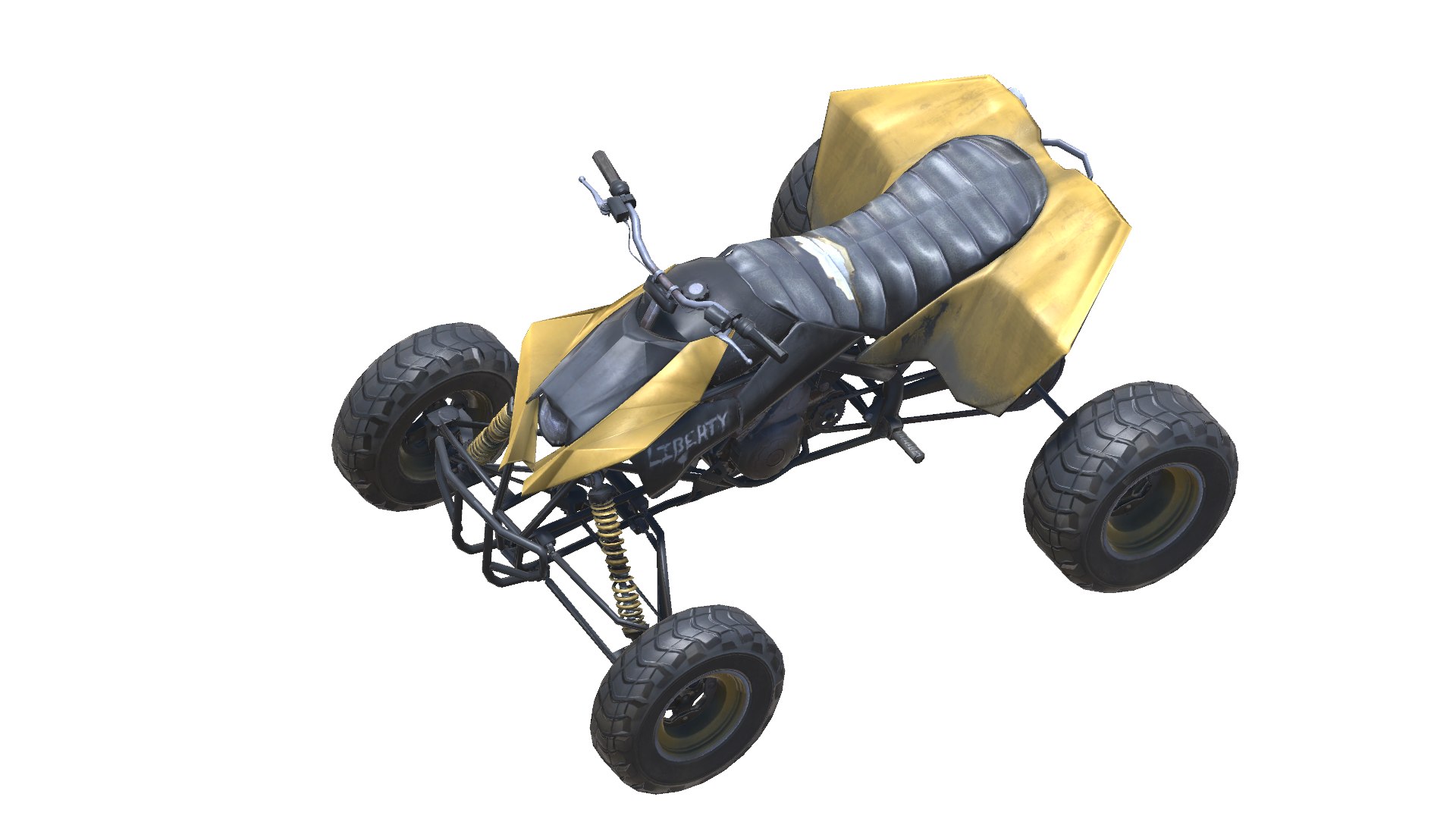3D 014-Quad Bike-Quad-ATV-Bike-low Poly Game Ready 3d Model Model ...
