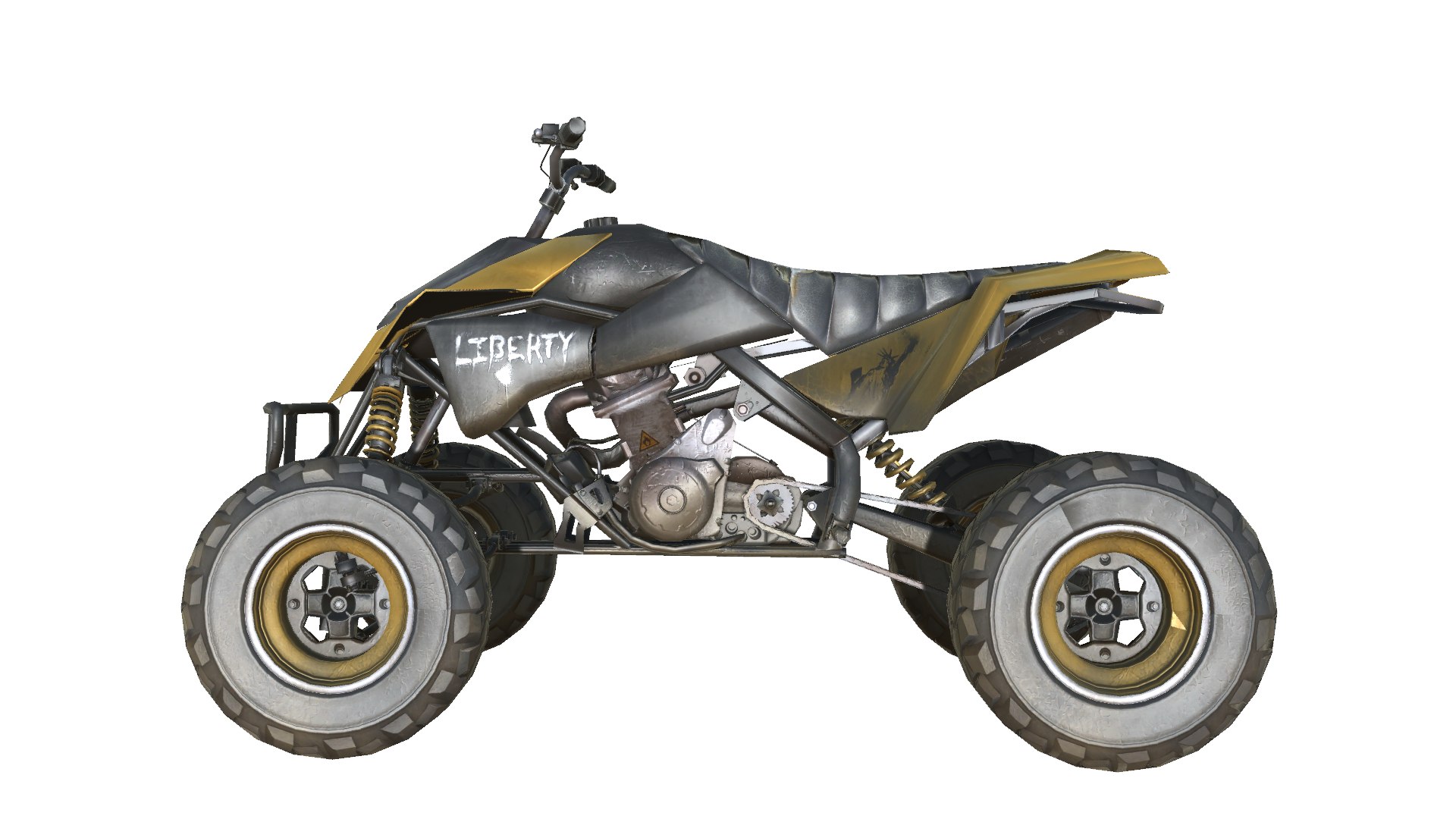 3D 014-Quad Bike-Quad-ATV-Bike-low Poly Game Ready 3d Model Model ...