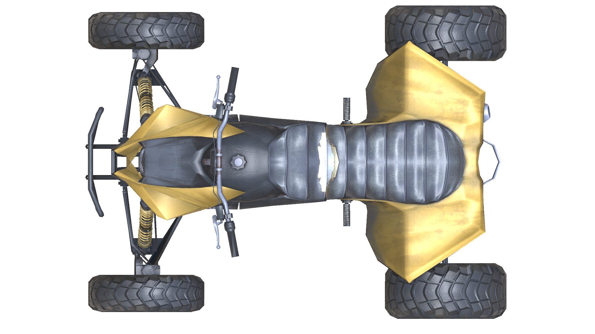 3D 014-Quad Bike-Quad-ATV-Bike-low Poly Game Ready 3d Model Model ...