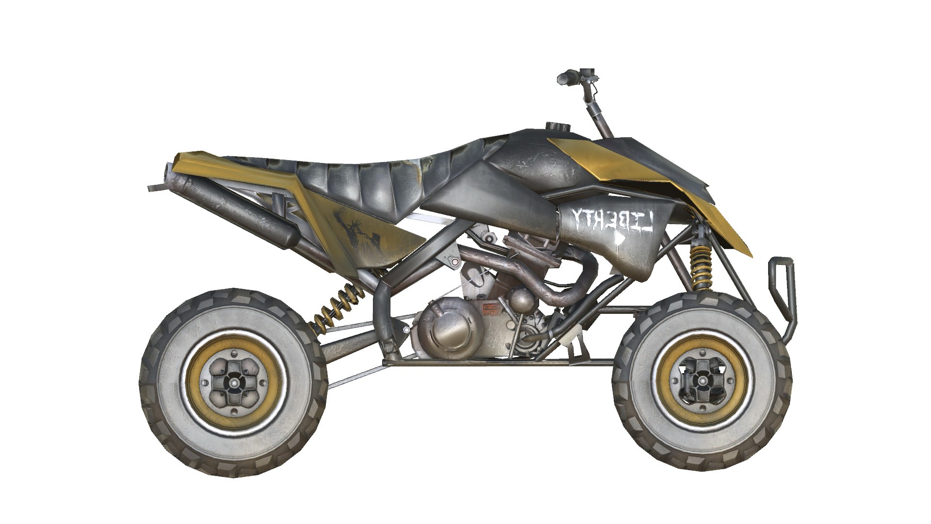 3D 014-Quad Bike-Quad-ATV-Bike-low Poly Game Ready 3d Model Model ...