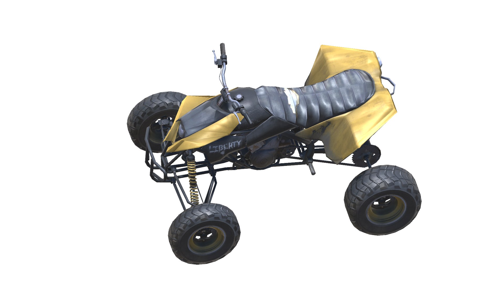3D 014-Quad Bike-Quad-ATV-Bike-low Poly Game Ready 3d Model Model ...