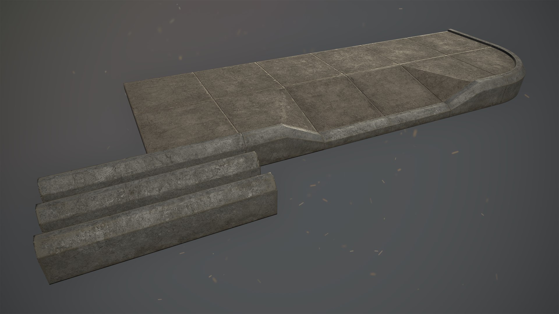 Set Sidewalk 3D Model - TurboSquid 1316354