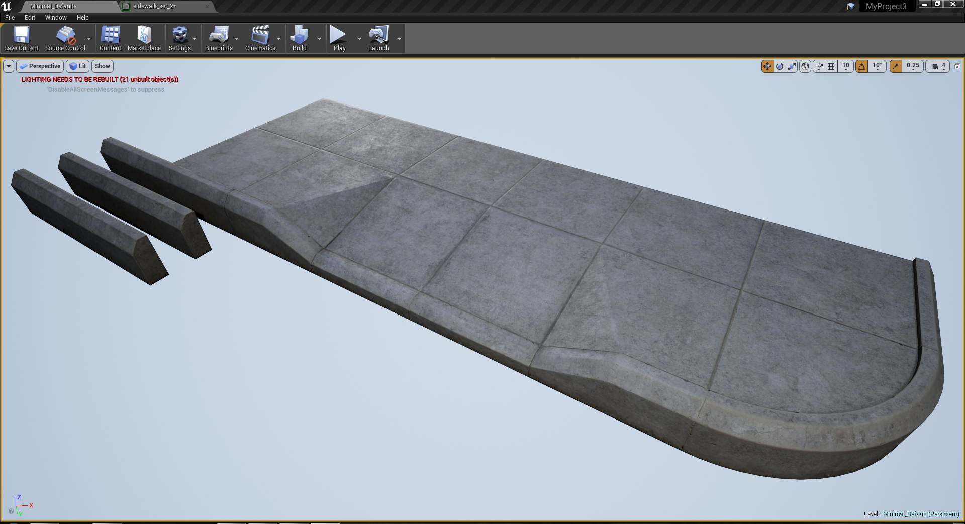 Set Sidewalk 3D Model - TurboSquid 1316354