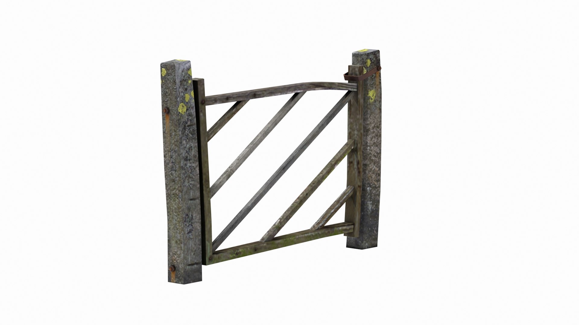 Old Wood Gate 3d Model