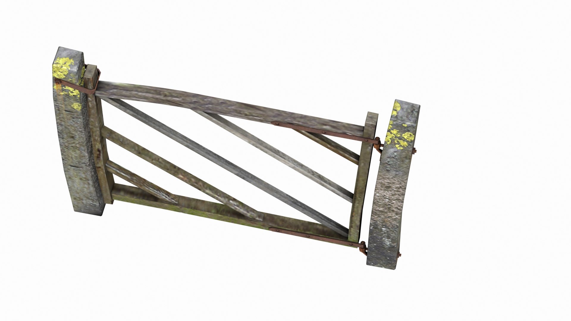 Old Wood Gate 3d Model