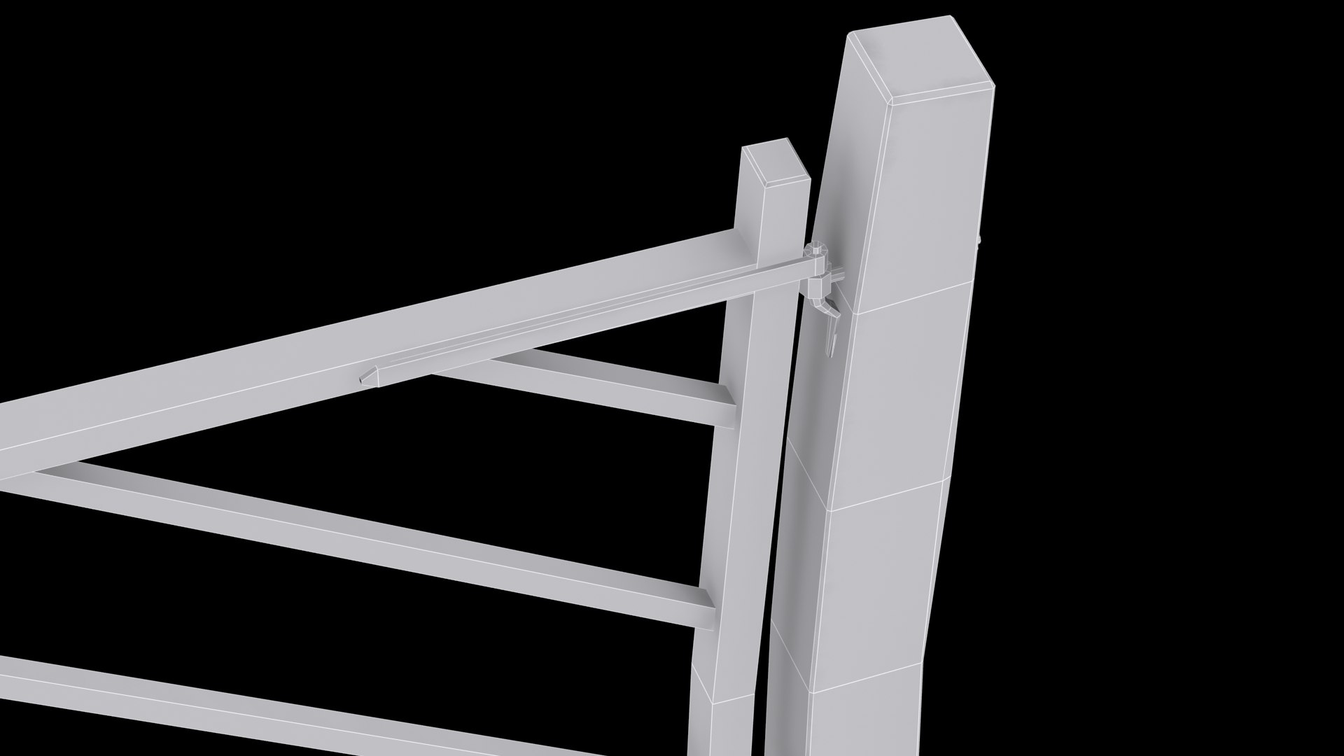 old wood gate 3d model