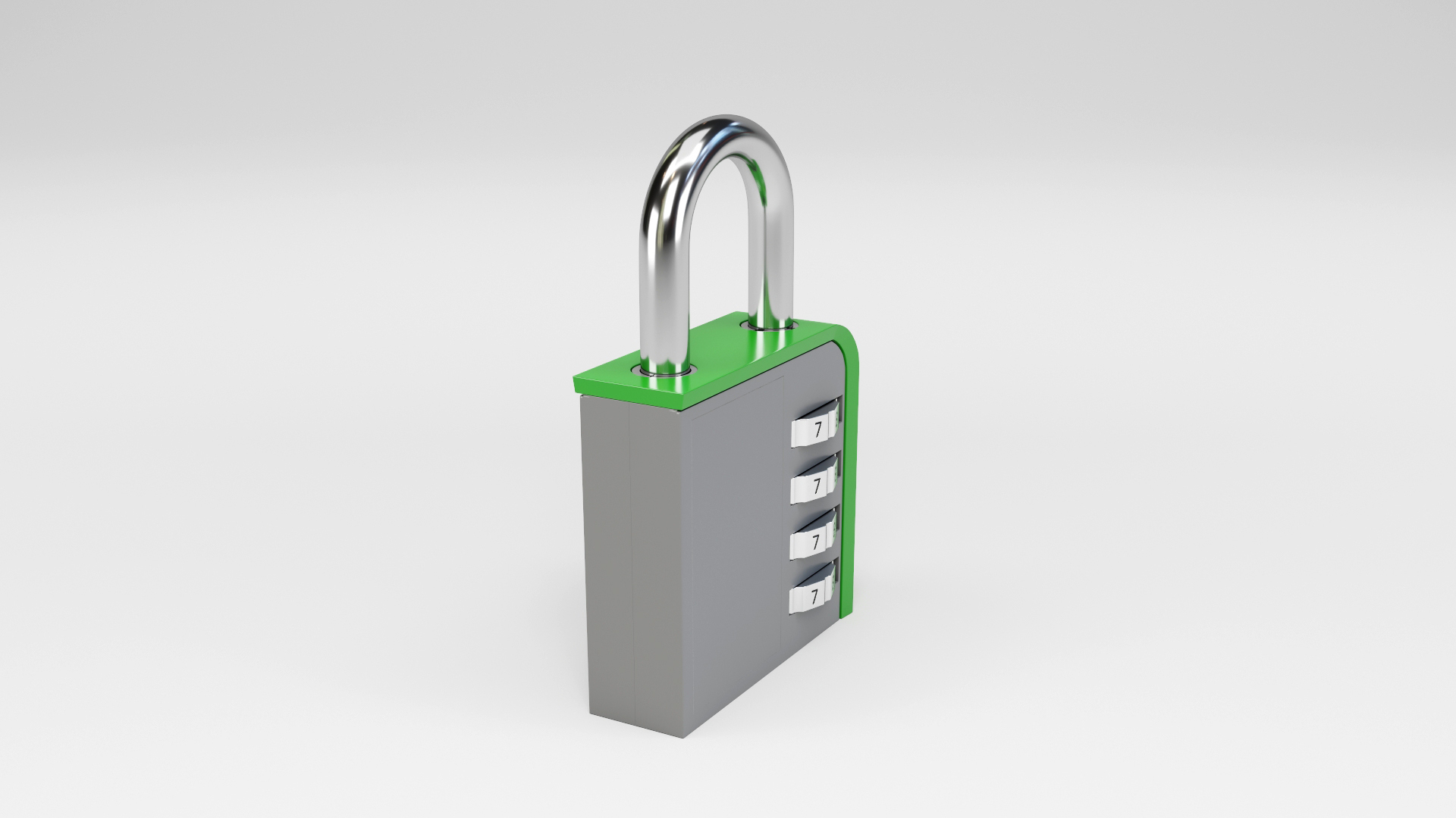 3D combination lock green - TurboSquid 1684319