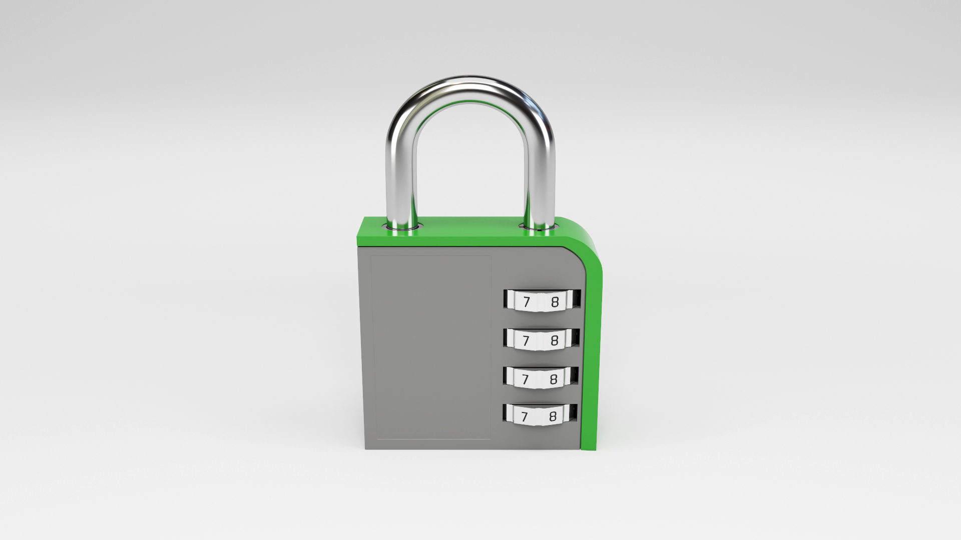 3D Combination Lock Green - TurboSquid 1684319
