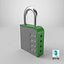3D Combination Lock Green - TurboSquid 1684319
