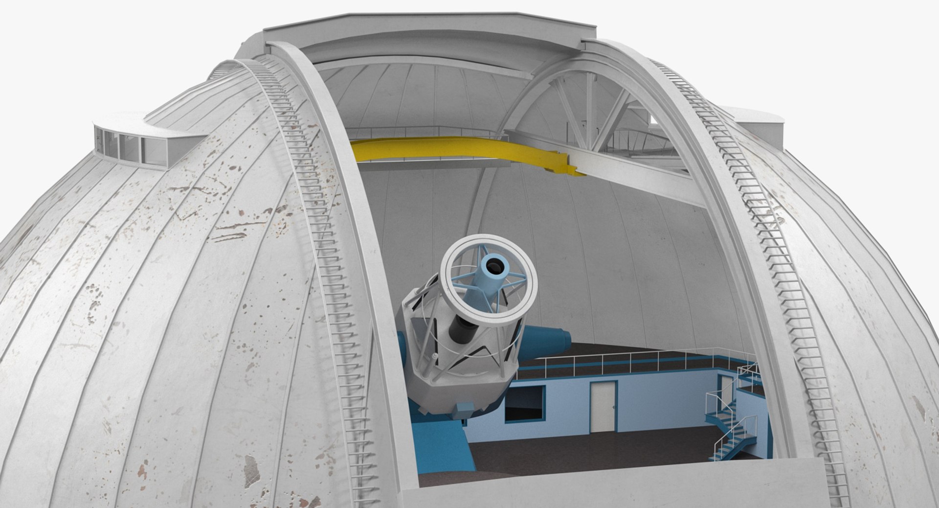 Observatory building rigged model - TurboSquid 1294446