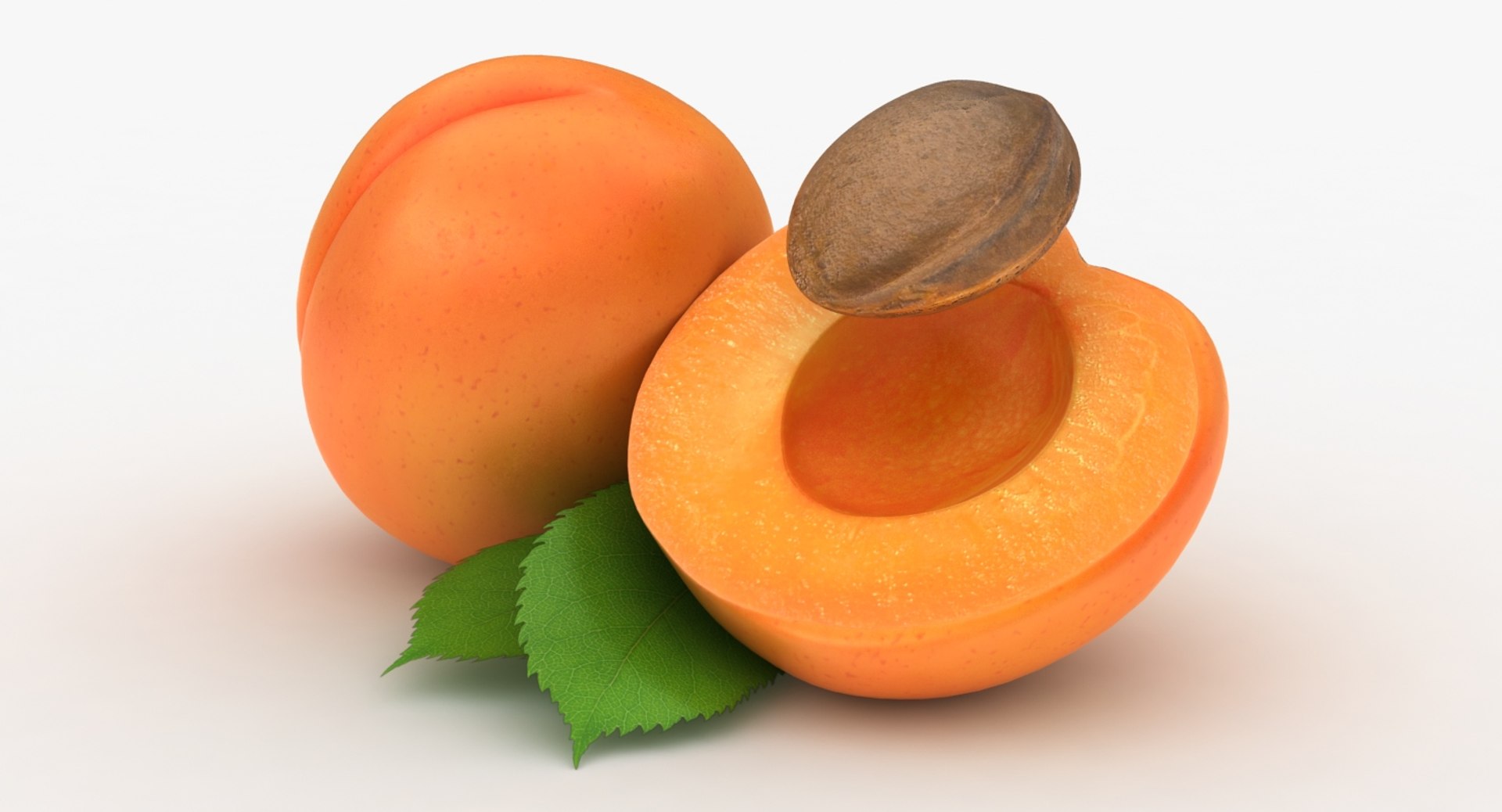 Realistic Apricot 02 3D - TurboSquid 1260790