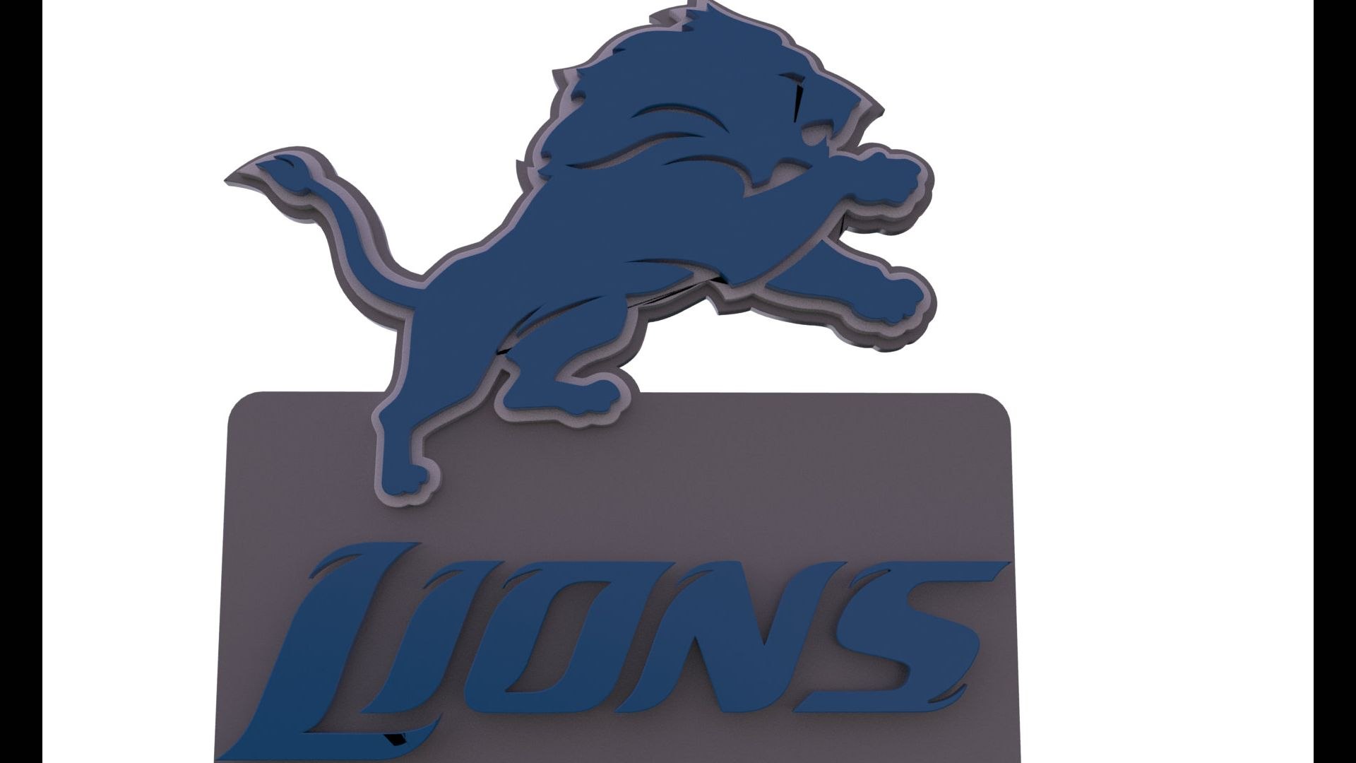 3D Detroit Lions Logo Shield Printable And Renderable - TurboSquid 2228360
