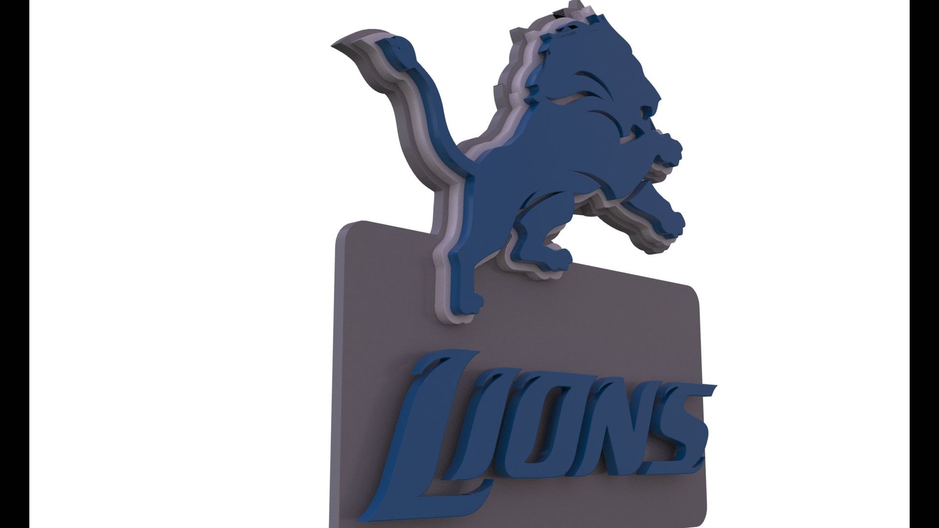3D Detroit Lions Logo Shield Printable And Renderable - TurboSquid 2228360