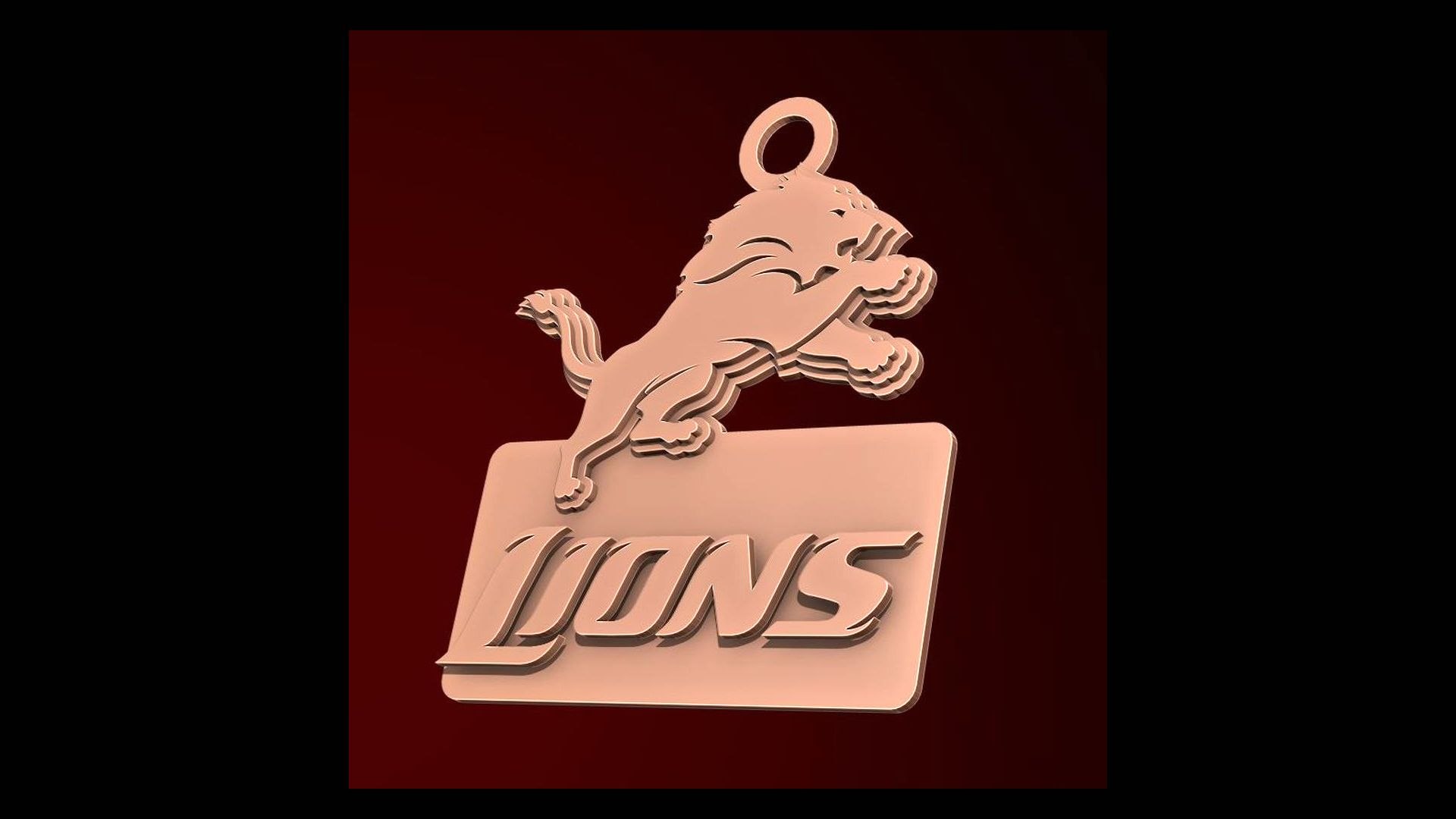 3D Detroit Lions Logo Shield Printable And Renderable - TurboSquid 2228360