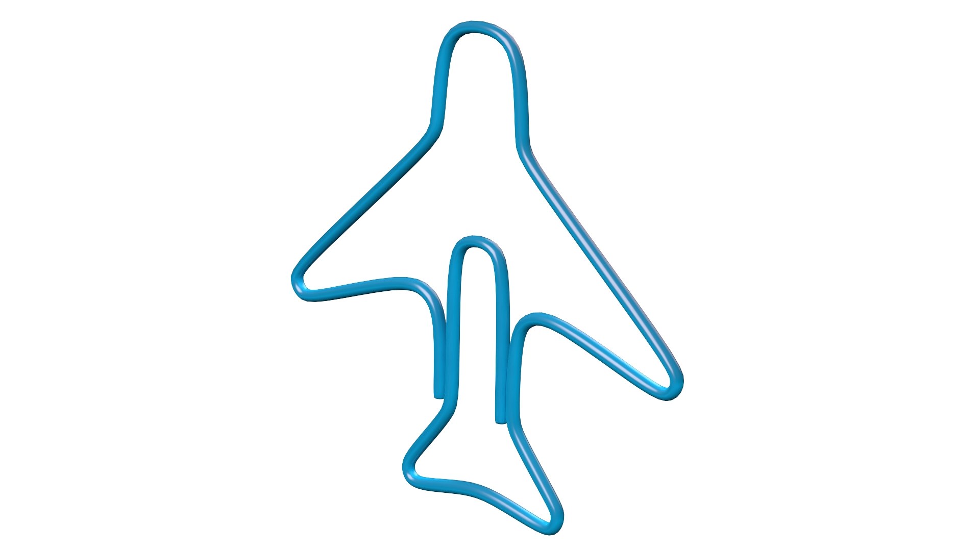 Plane Shaped Paper Clip 3D Model - TurboSquid 2195632