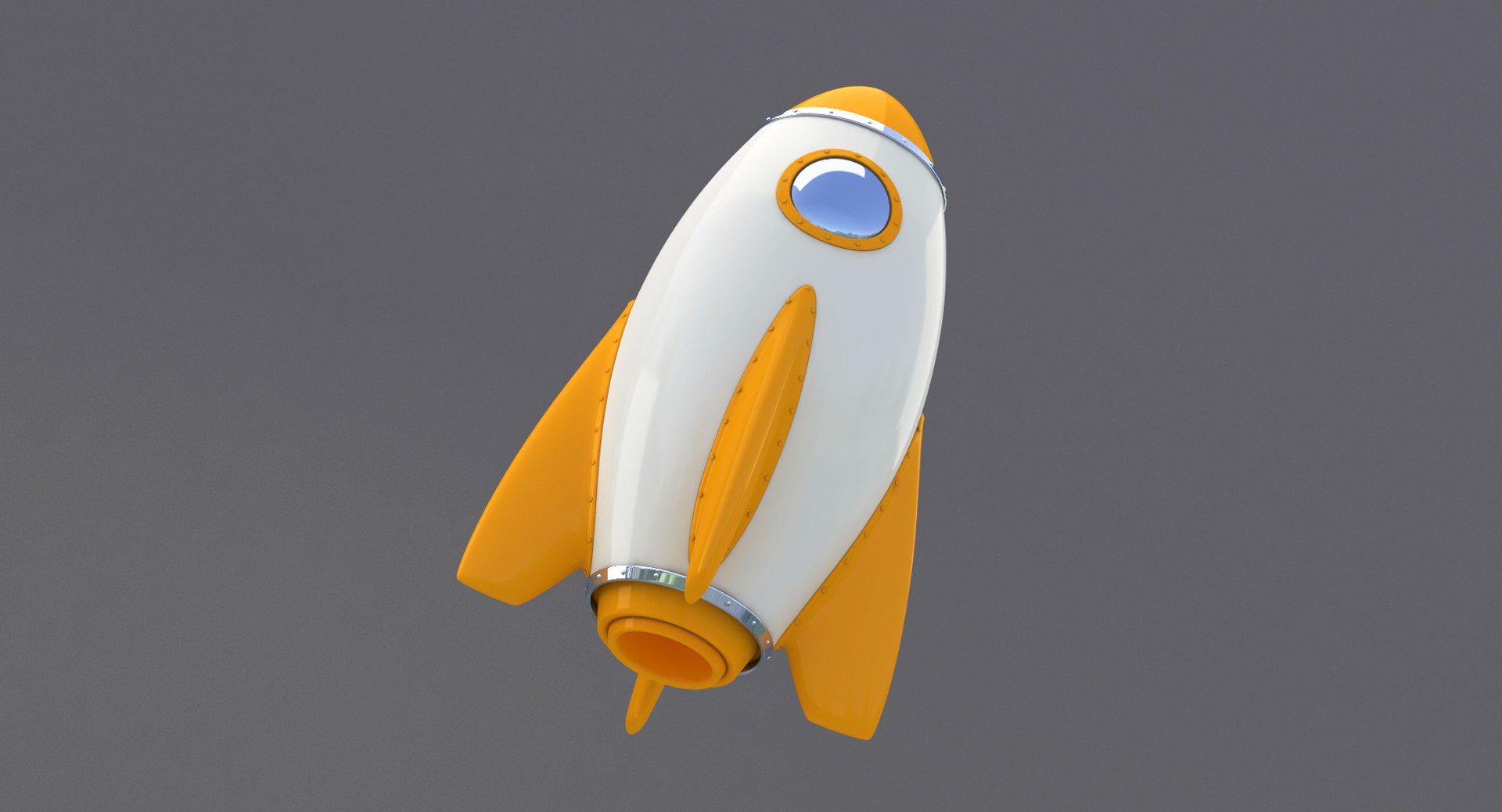 3D Model Cartoon Rocket - TurboSquid 1389696