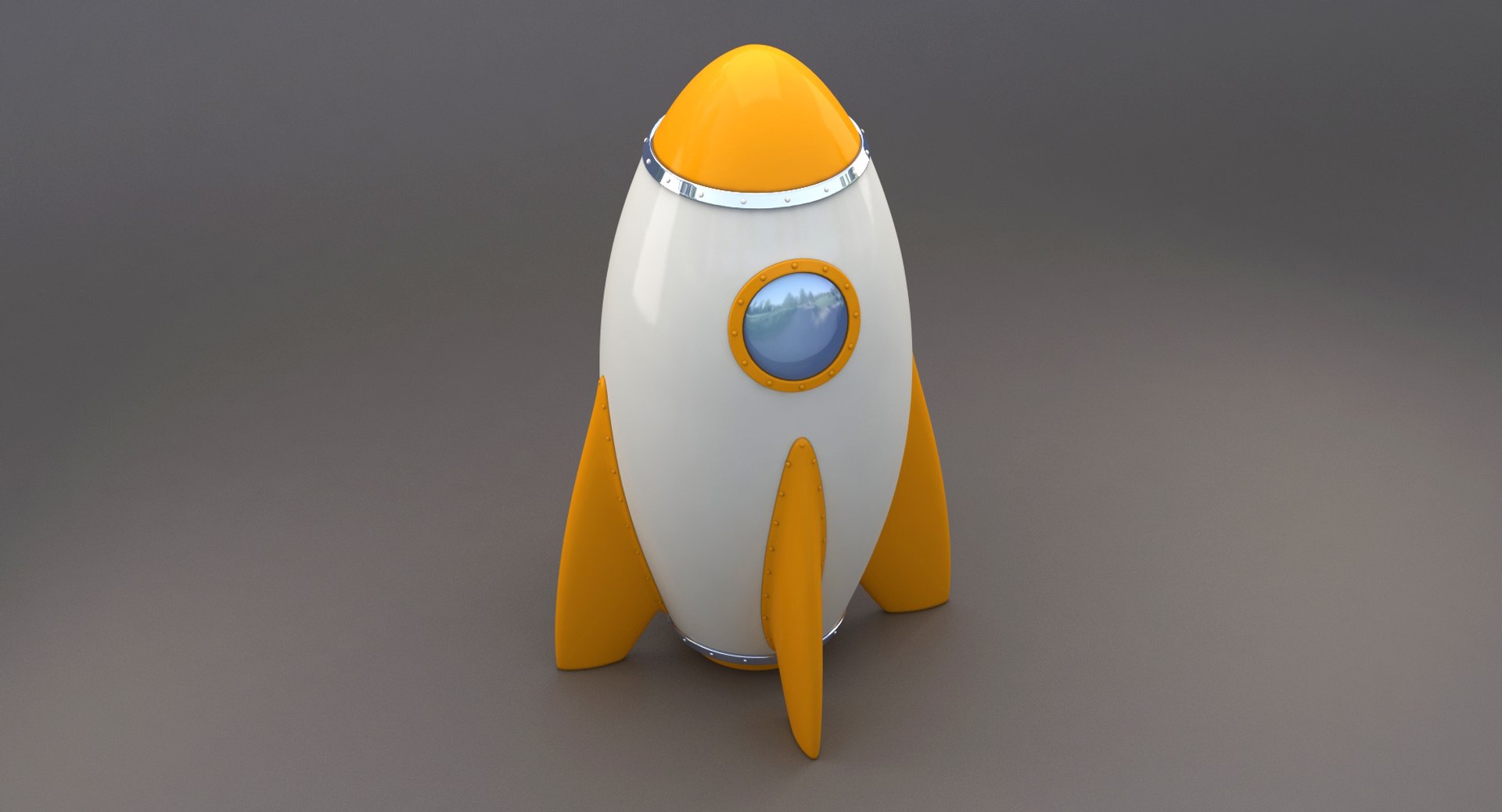 3D Model Cartoon Rocket - TurboSquid 1389696