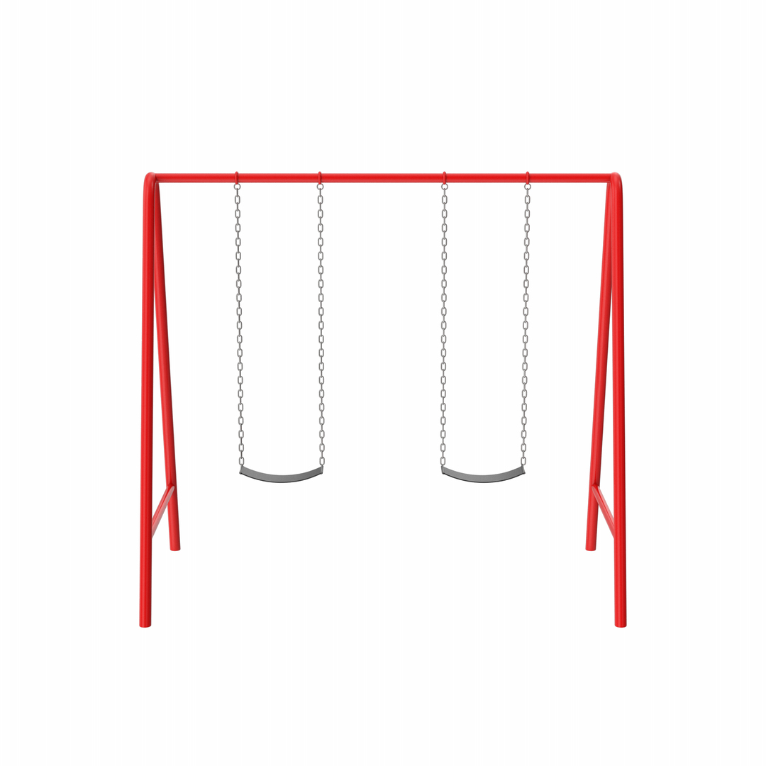 Red Playground Swing 3D - TurboSquid 2183562