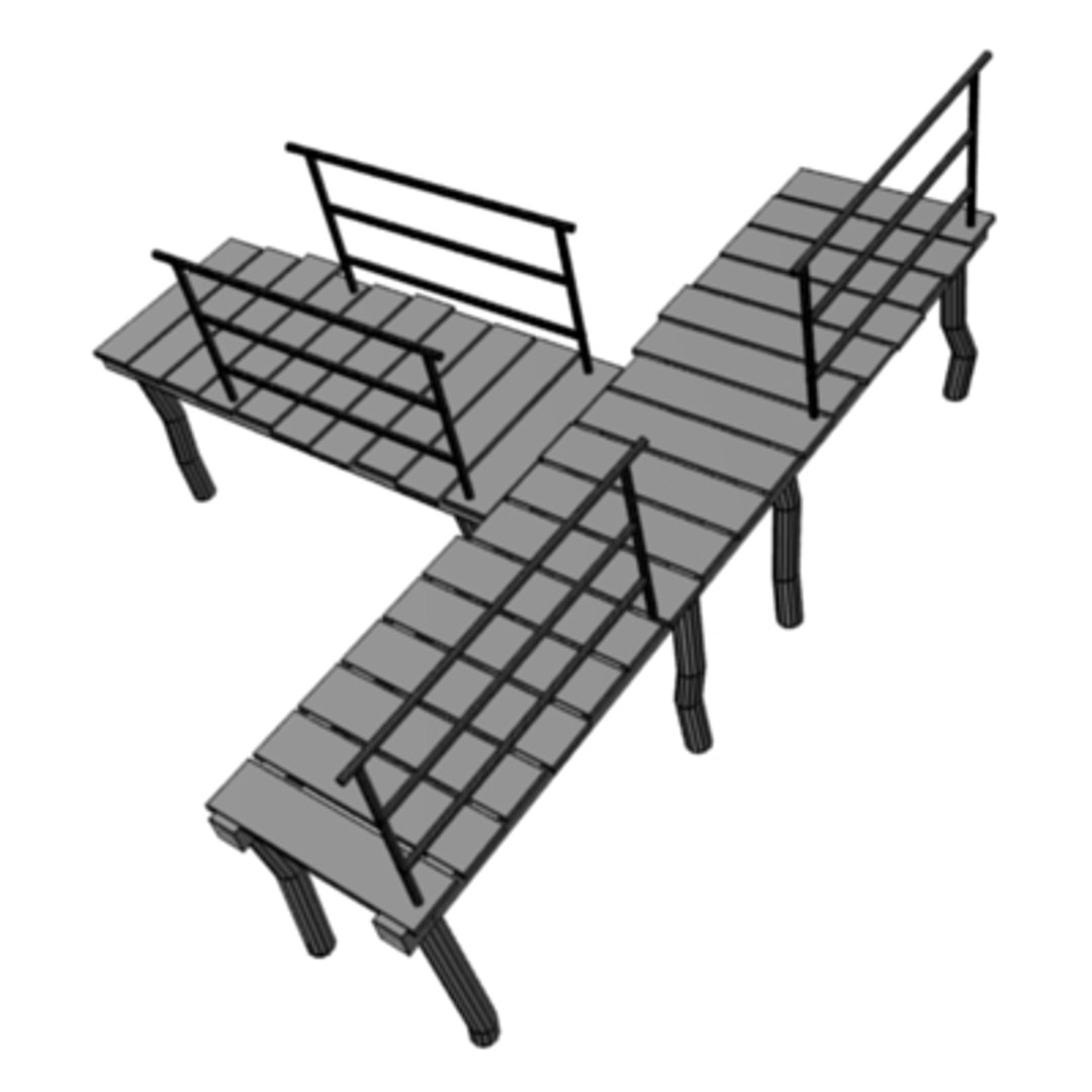 Landing Stages 3d 3ds