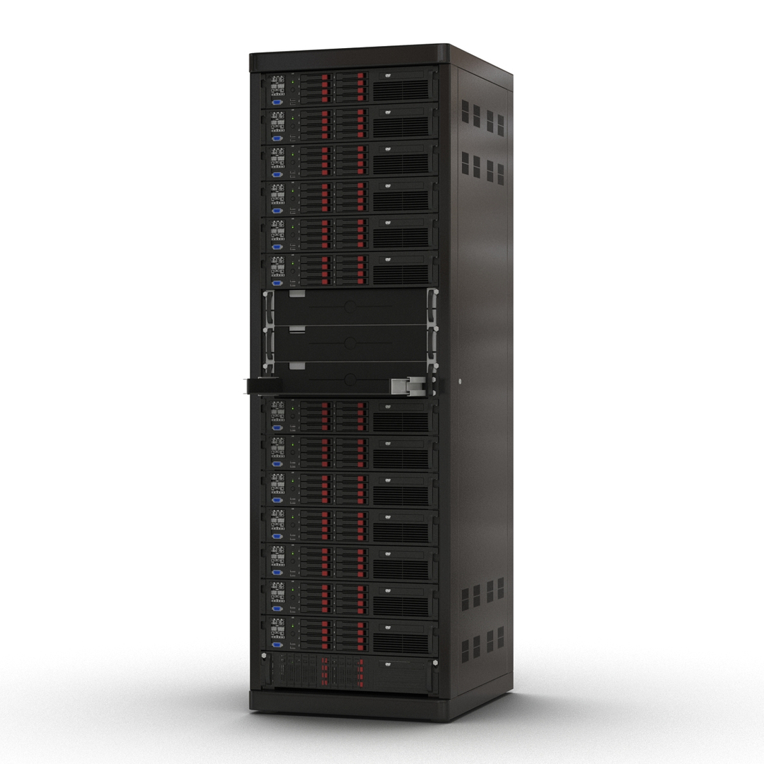 3d Servers Rack 2 Model