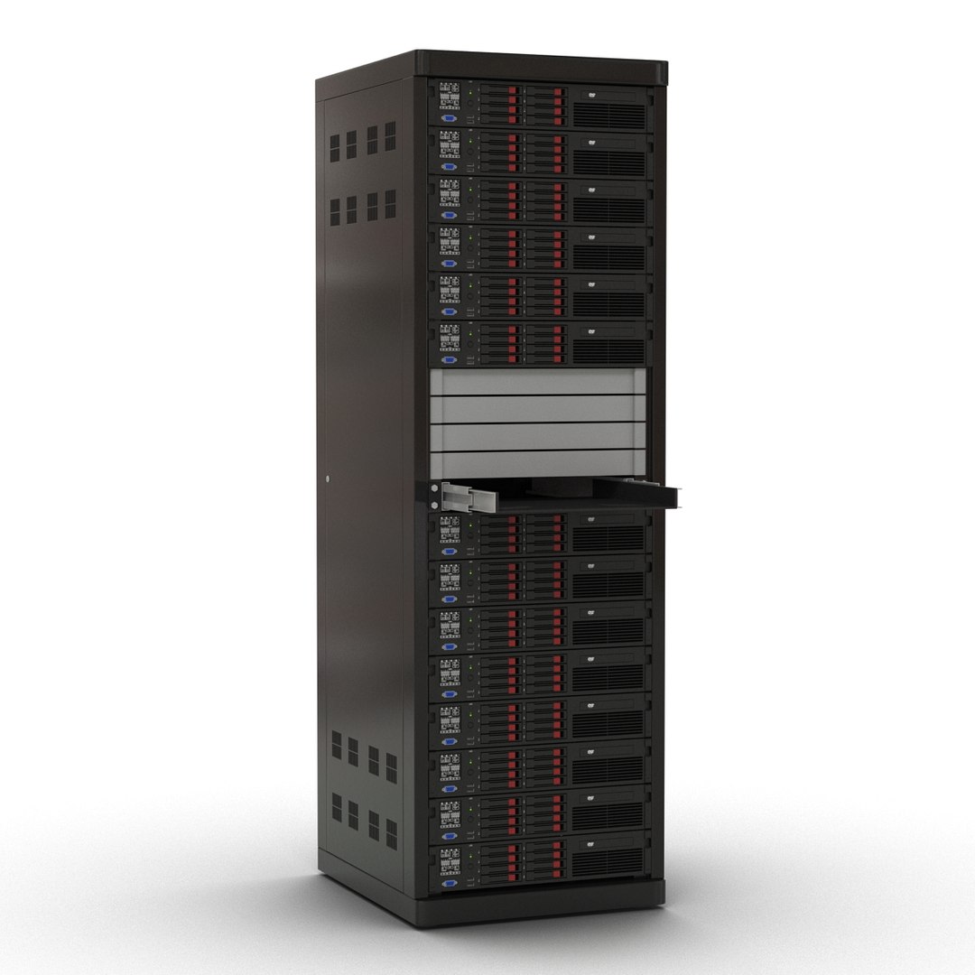 3d Servers Rack 2 Model